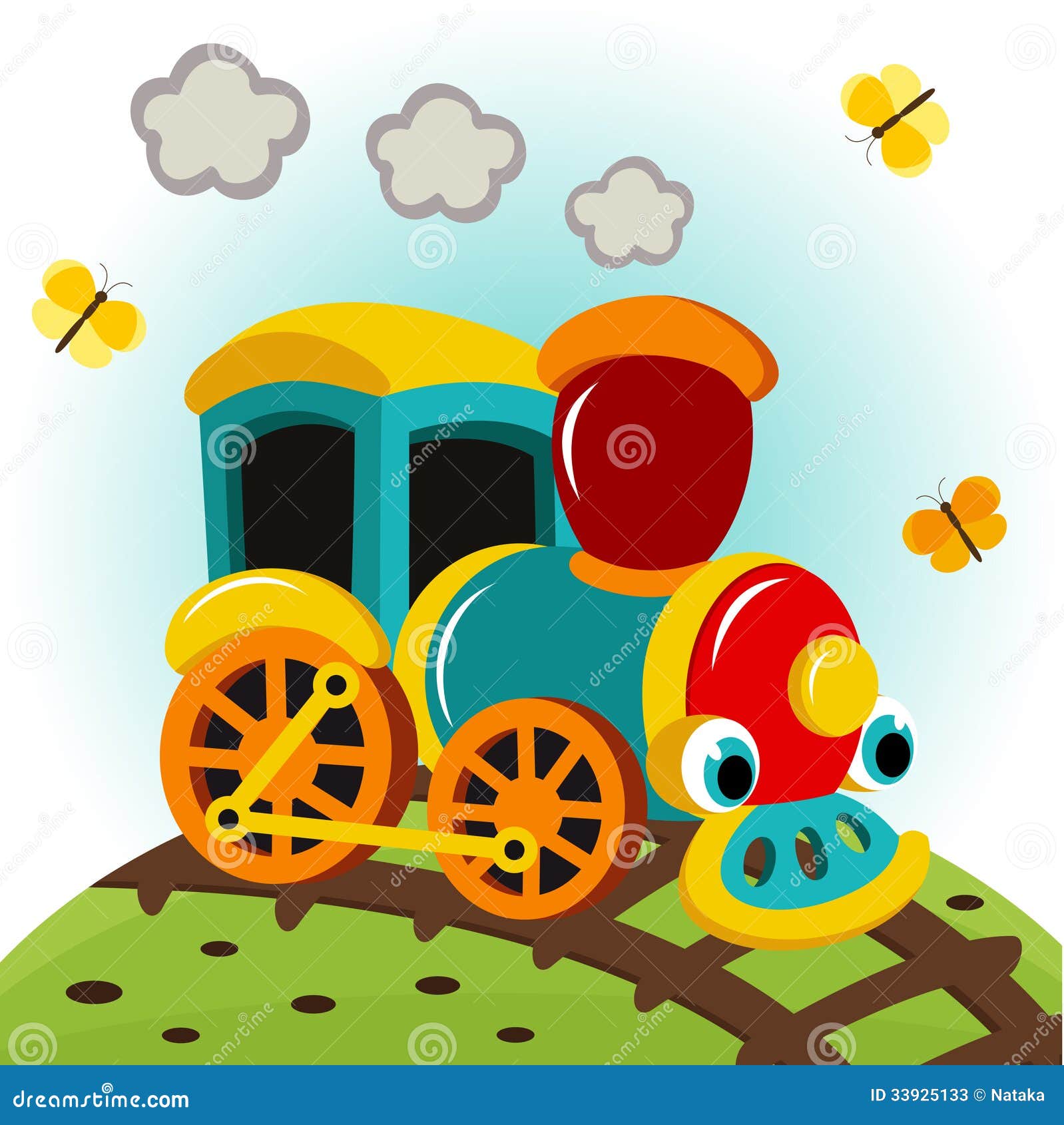 Animated train stock vector. Illustration of animated - 33925133