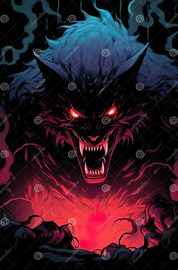 Animated of Vicious Werewolf Monster Stock Illustration - Illustration ...