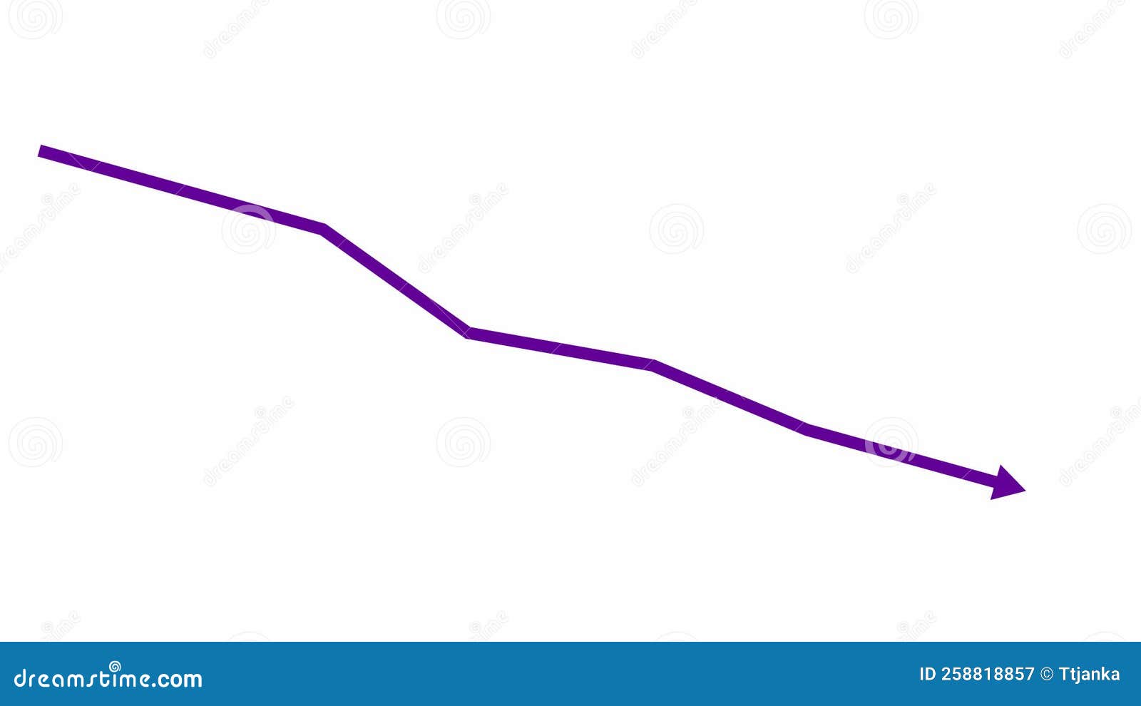 Animated Violet Arrow. Recession Chart of Economy. Economic Crisis ...