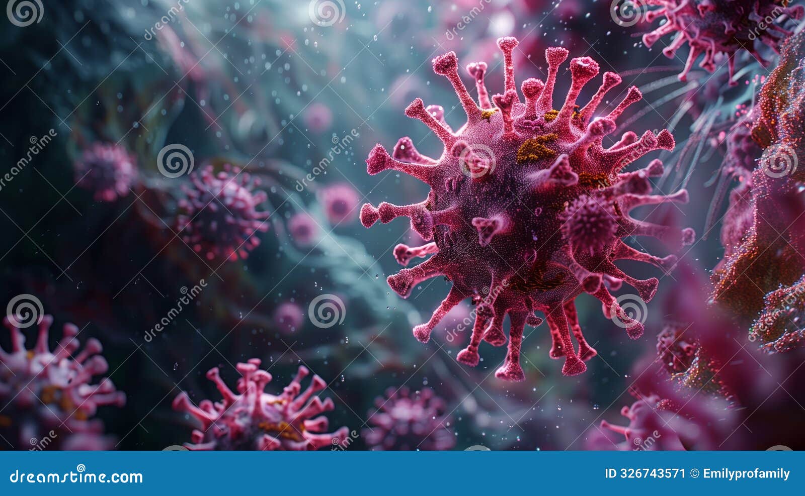 Animated Virus Lifecycle stock image. Image of pandemic - 326743571