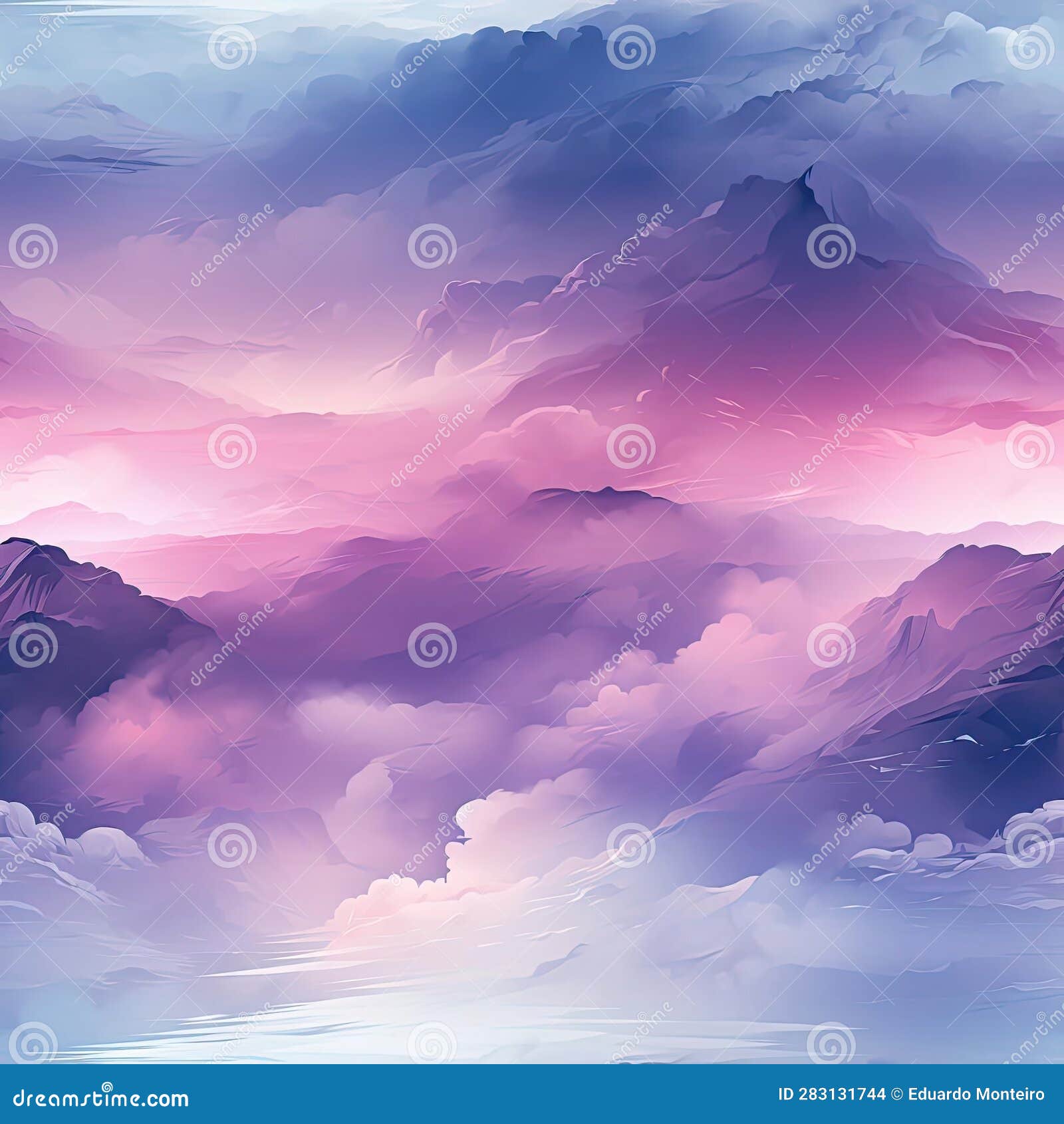 Animated Wallpaper of Blue Clouds in the Mountains (tiled Stock ...