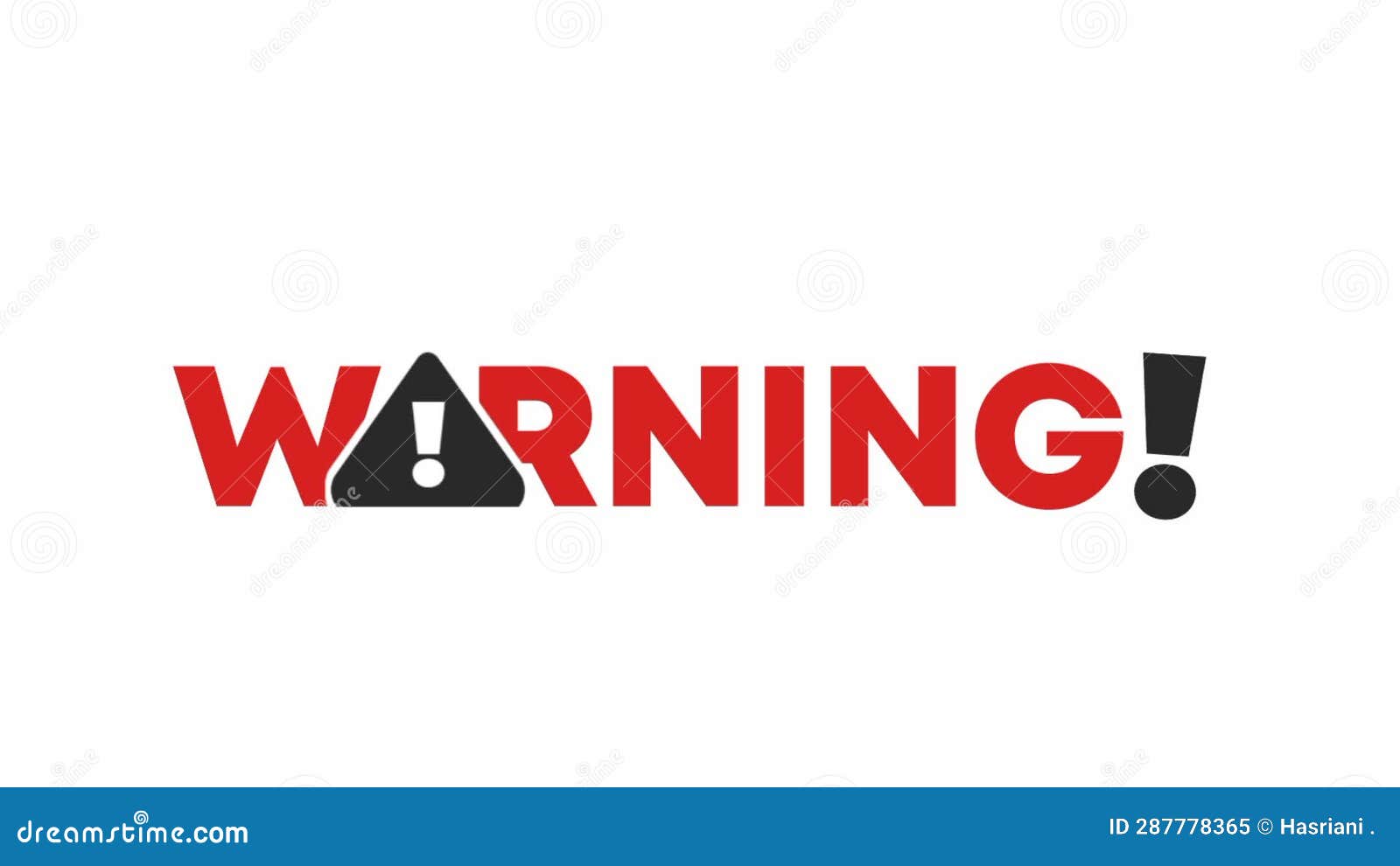 Animated Warning Sign with Text in a Red Color. Stock Video - Video of ...