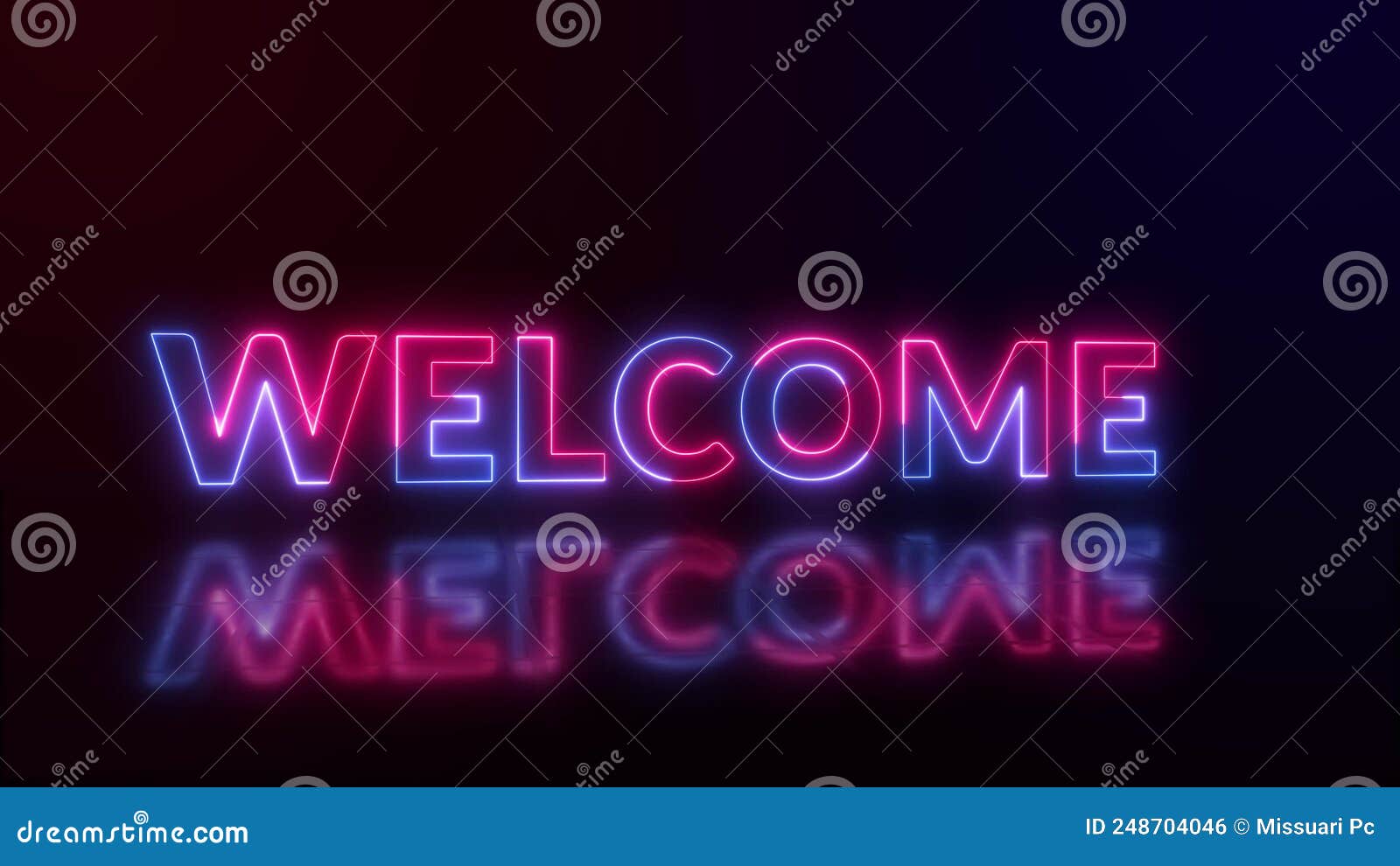 Animated Welcome Neon Glowing Stock Footage - Video of services ...