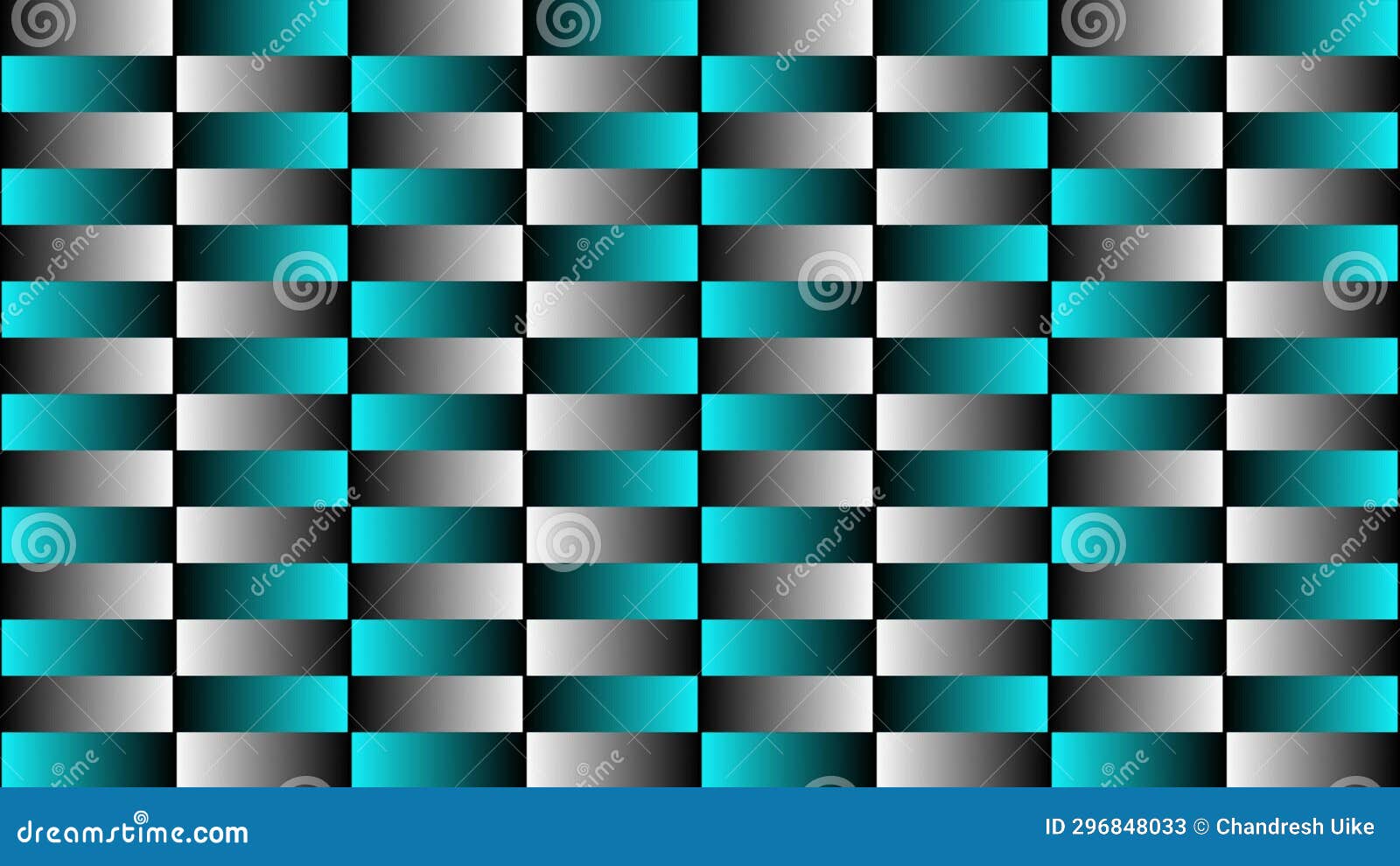 White and Cyan Gradient Checkered Background, Moving Stripes Creating ...