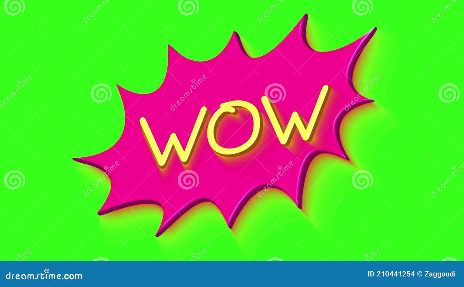 Animated Wow Comic Text and Speech Balloon Animation Stock Footage ...