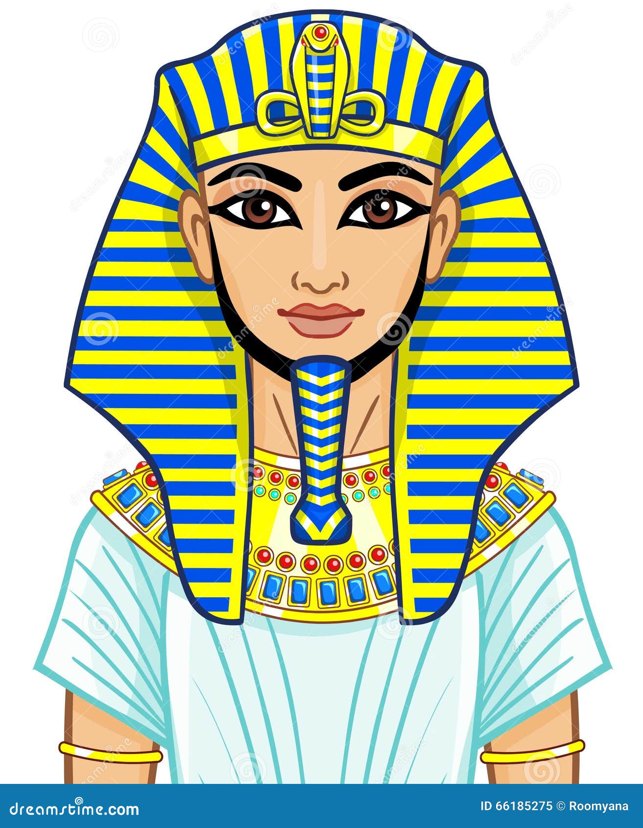 Animatie Egyptische Farao vector illustratie. Illustration of riem ...