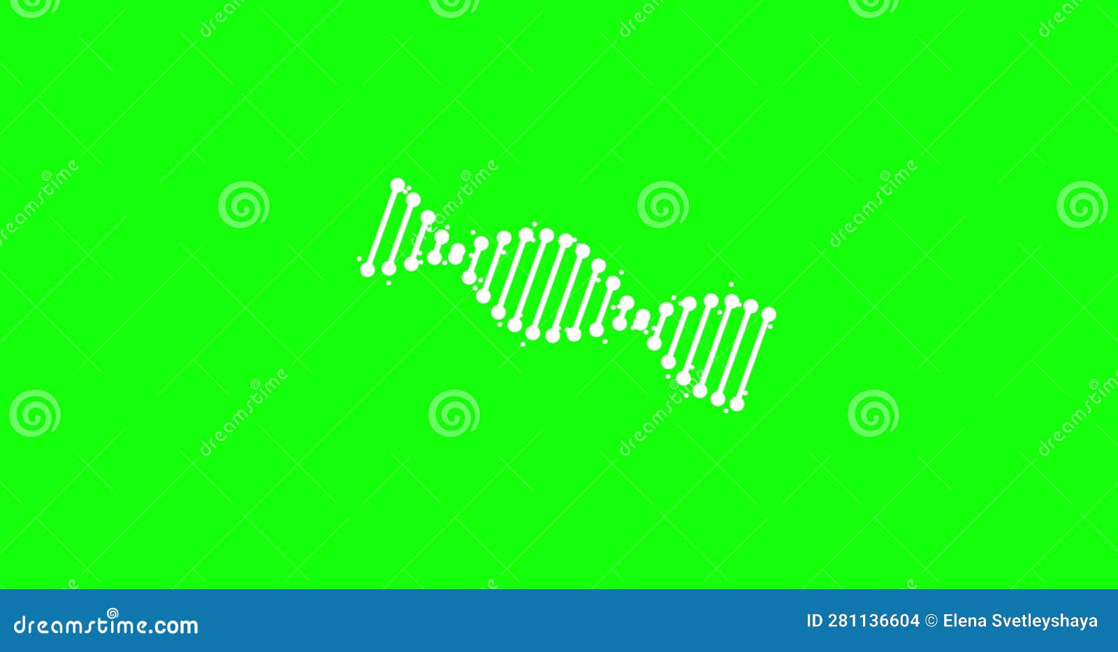 Animation of Abstract DNA Fragment with Seamless Loop on Black ...