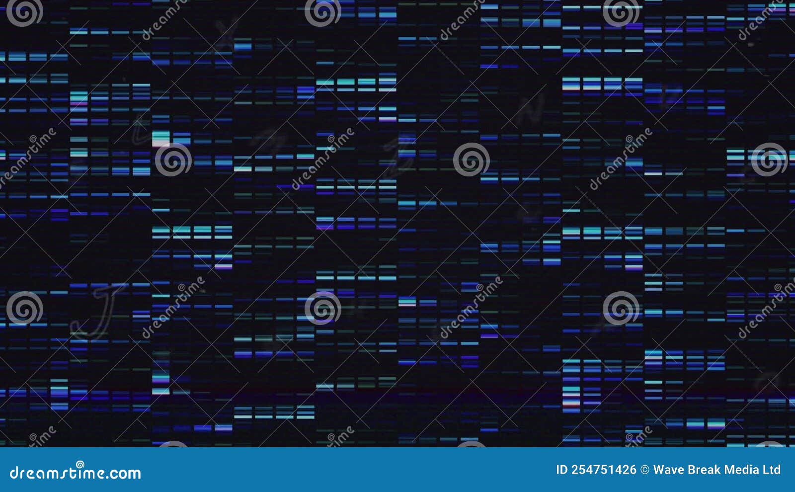 Animation of Abstract Network Server Lights Moving Over Alphabets on ...