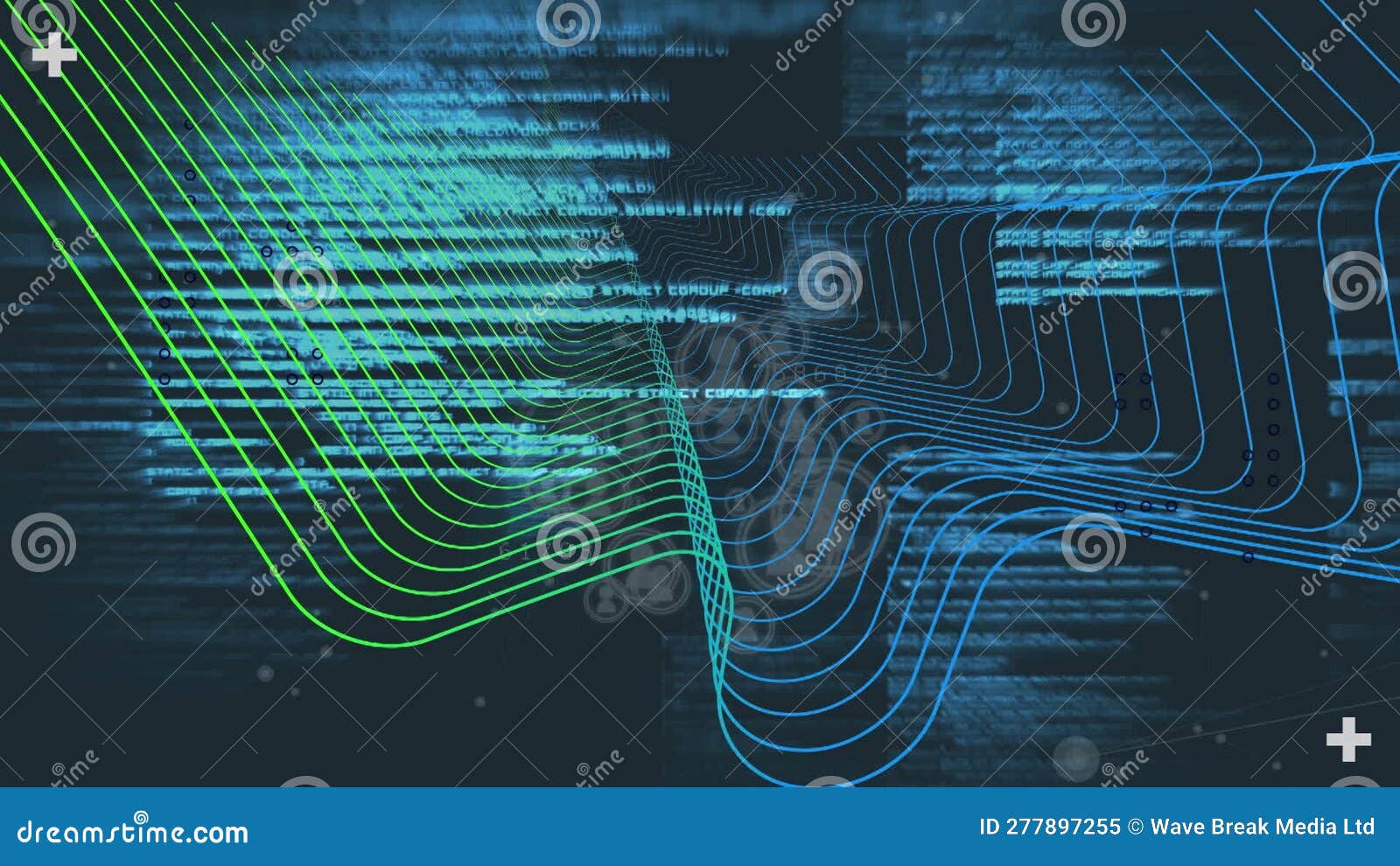 Animation of Abstract Shapes, Data Processing and Profile Icons ...