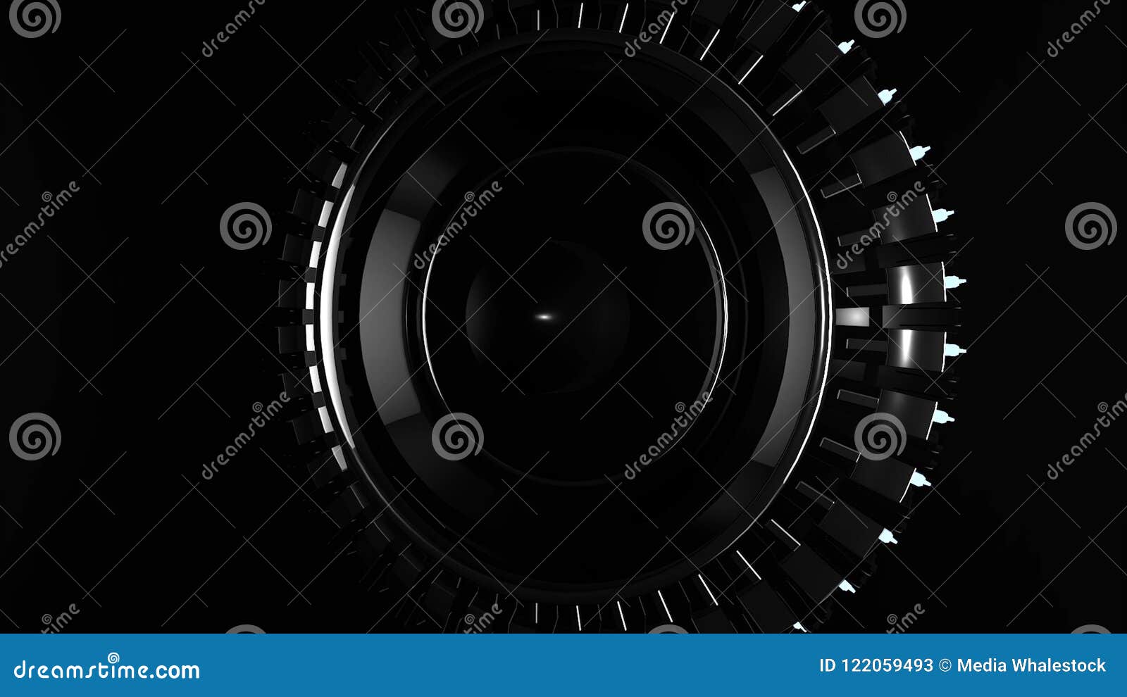 Animation of Abstract Technological Circle. Futuristic Technology ...