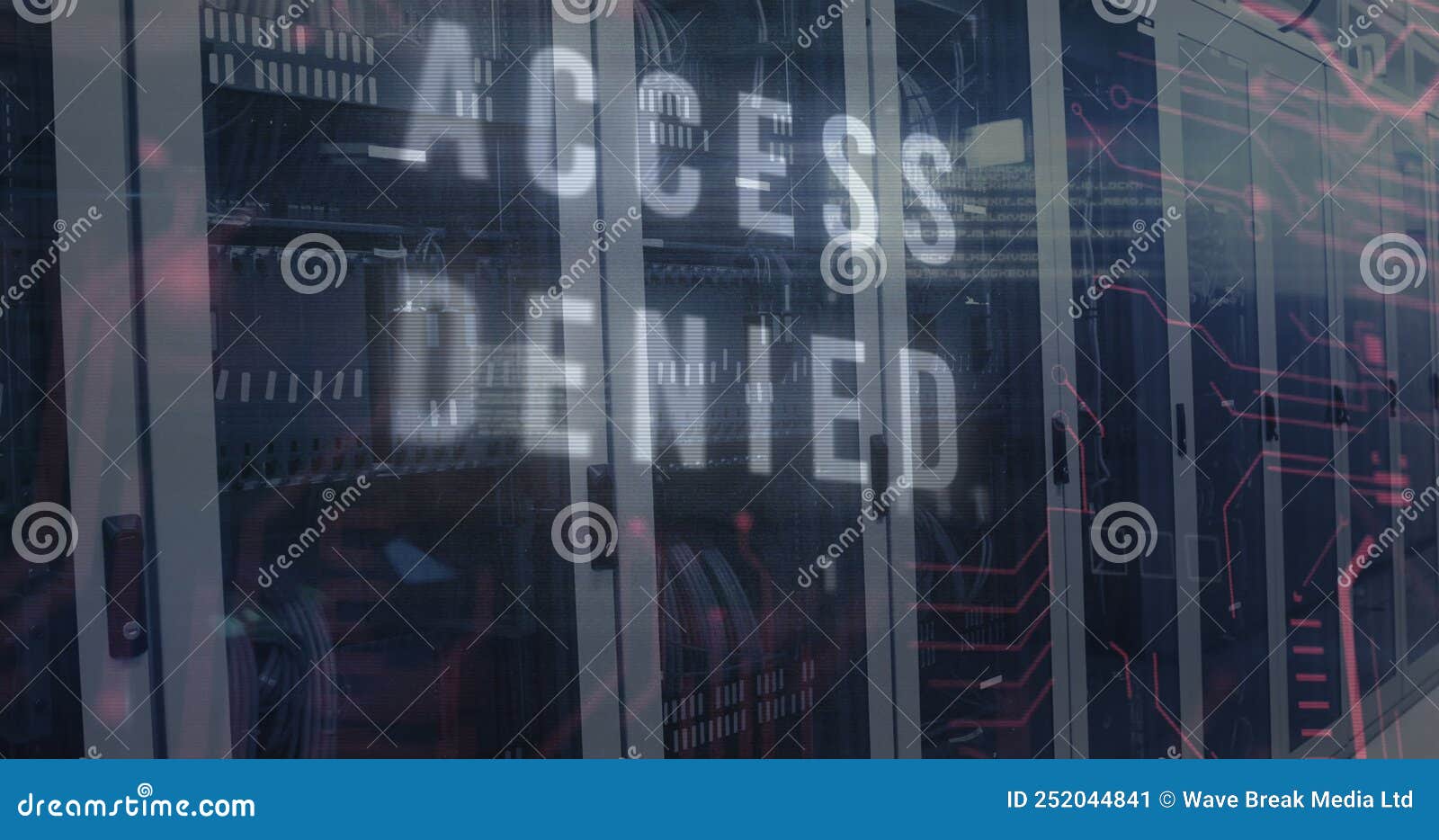 No People Animation Access Denied Text Data Processing Server Room Global Business Digitally ...