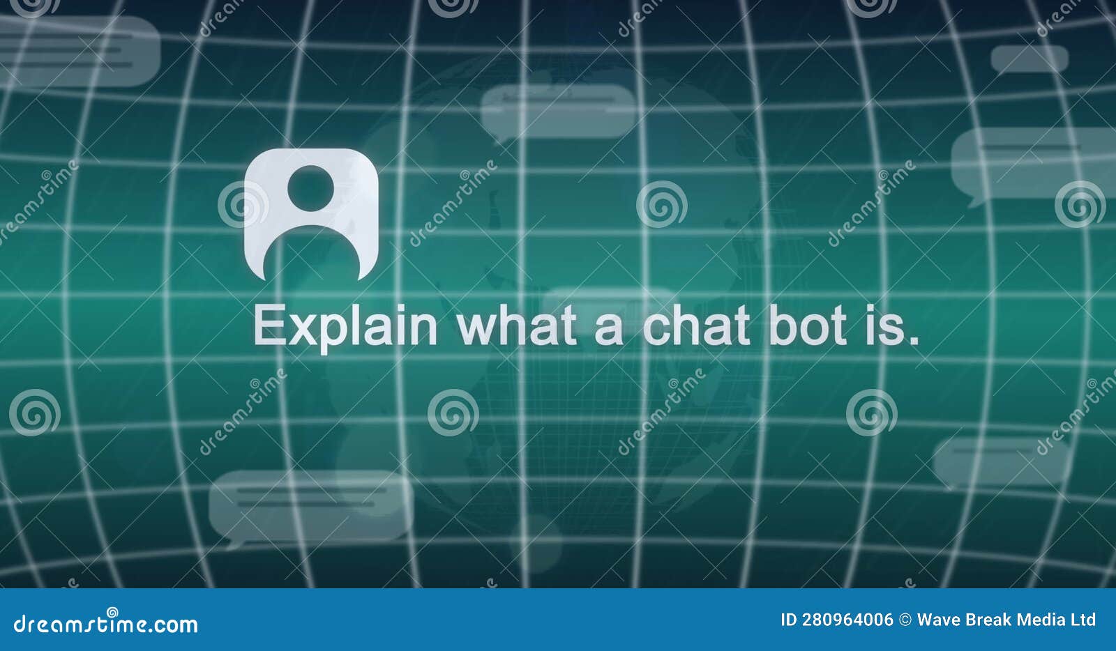 Animation of Ai Data Processing, Chat Icons, Network of Connections on ...