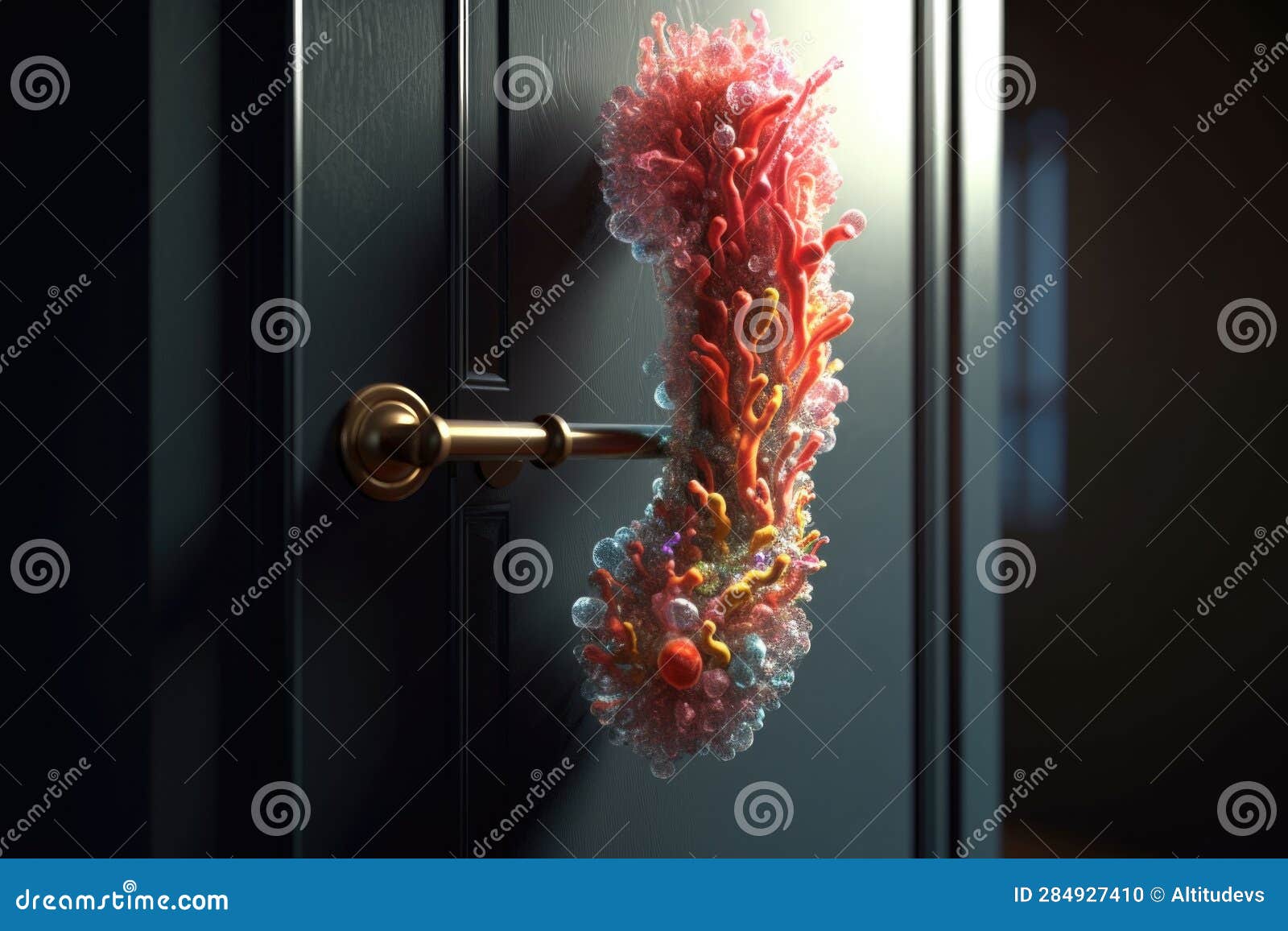 Animation Of Bacteria Under Microscope. Design. Microbes Or Infected ...