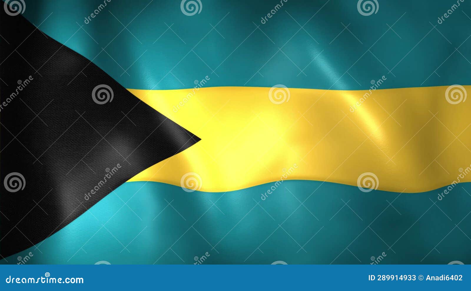 Animation of the Bahamaian Flag. 4K Stock Video - Video of streamer ...