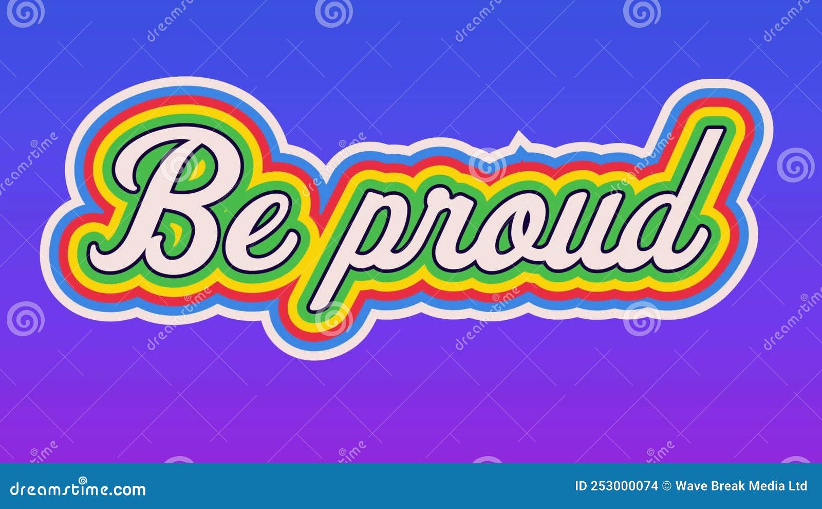 Animation of Be Proud Text on Blue Background Stock Footage - Video of ...