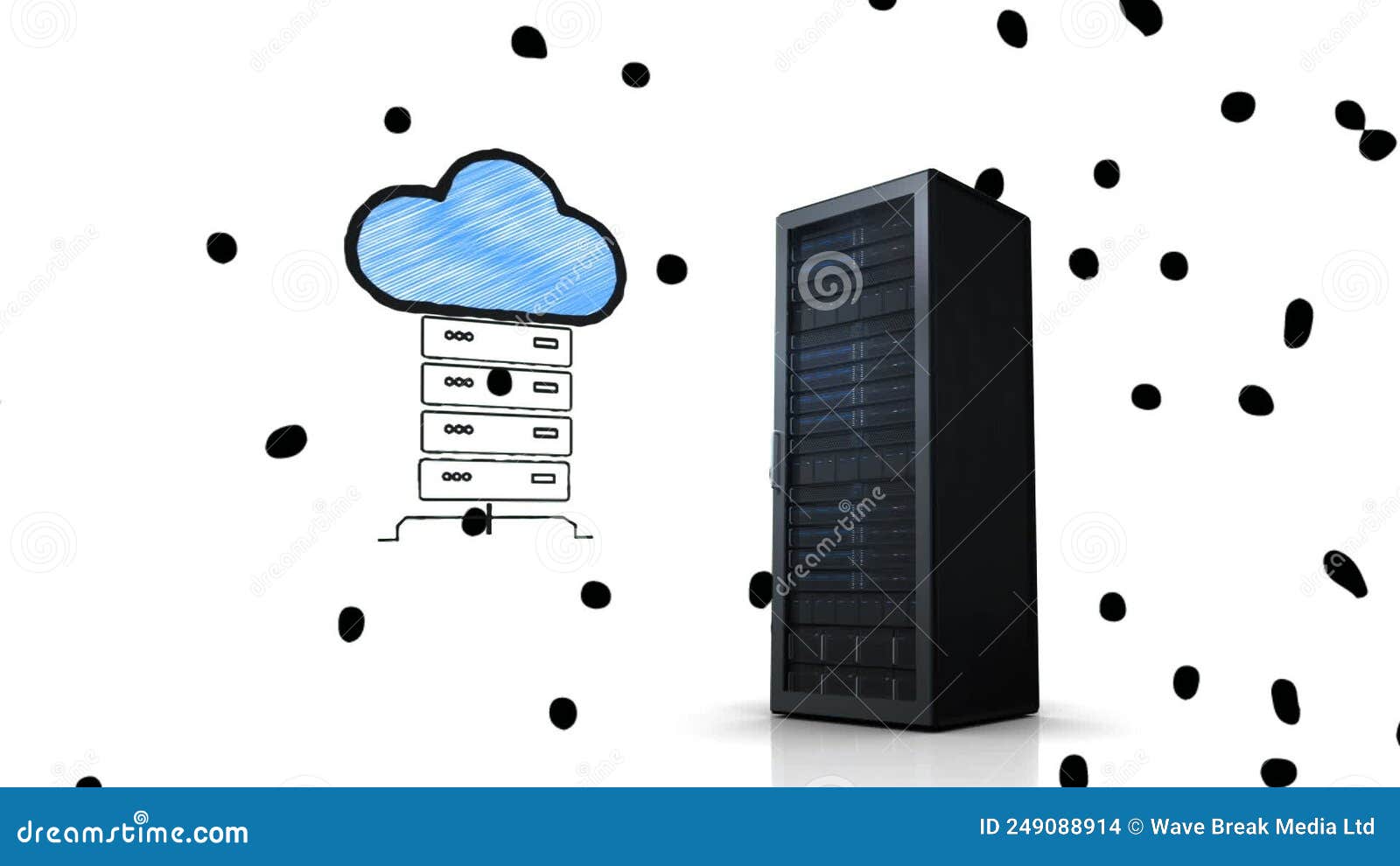 No People Animation Big Data Data Storage Network Data Scheme Server ...