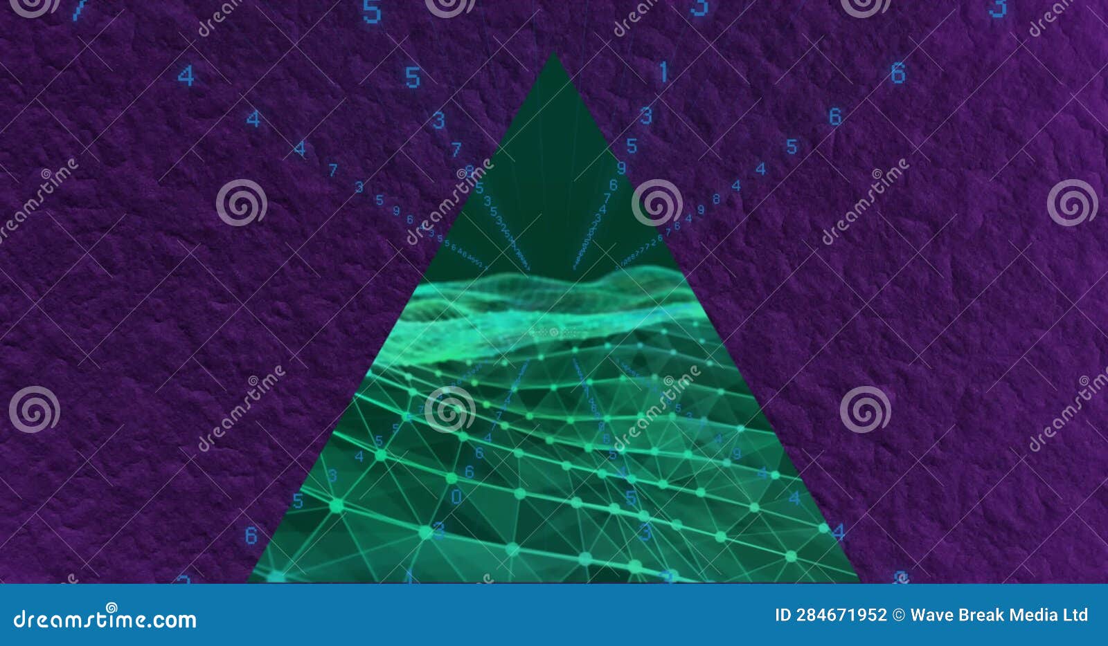 Animation Of Binary Coding And Data Processing Over Triangle Stock Footage Video Of Network