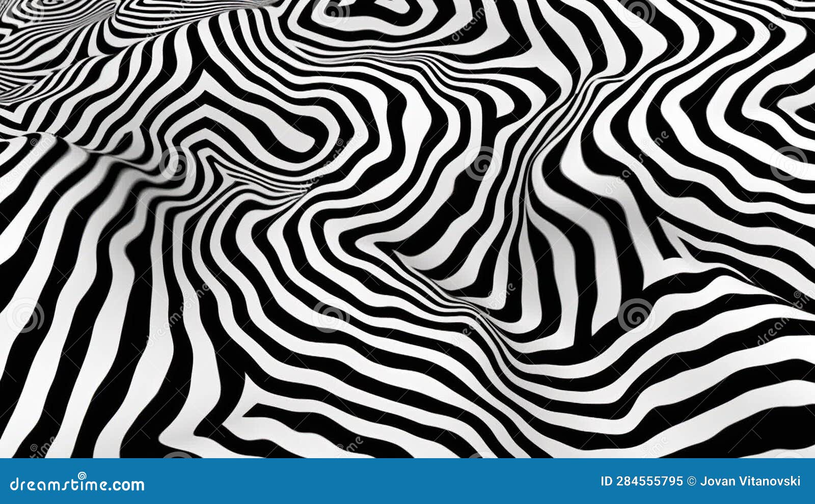 Animation - Black and White Psychedelic Optical Illusion. Abstract ...