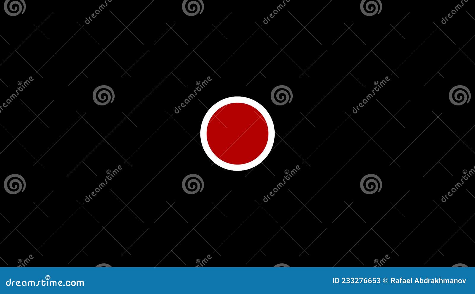 Animation of a Blinking Red Circle and White Border on a Black ...