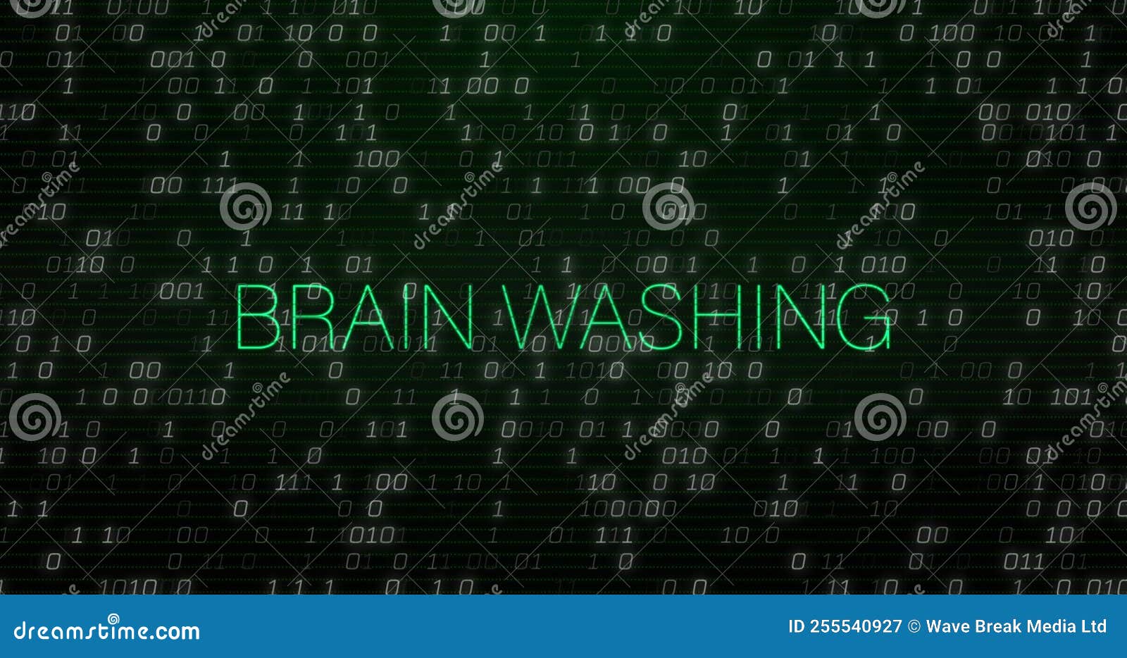 Animation of Brain Washing Text Over Data Processing Stock Video ...