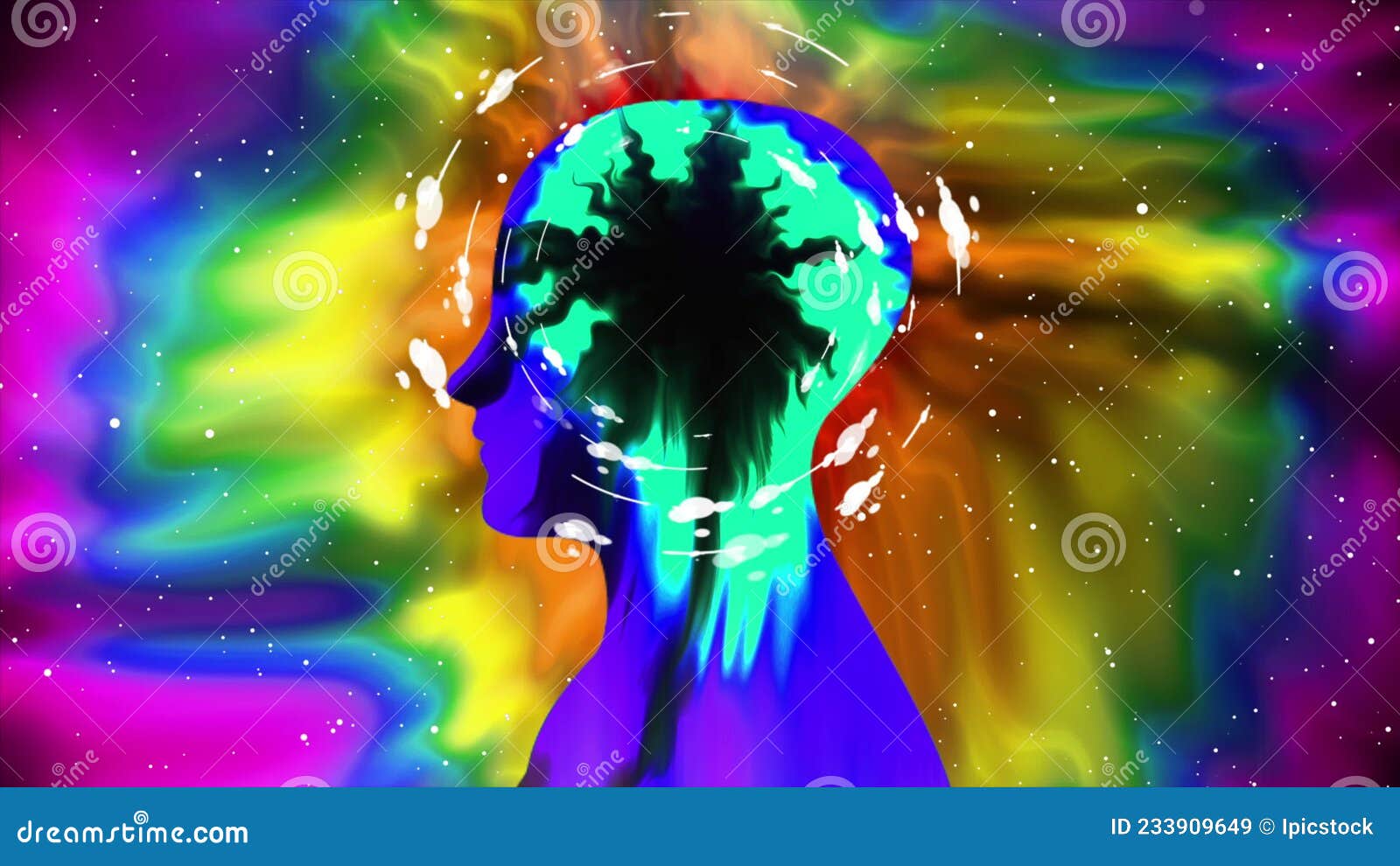 Brainwave Energy and Thinking Awareness Stock Video - Video of ...