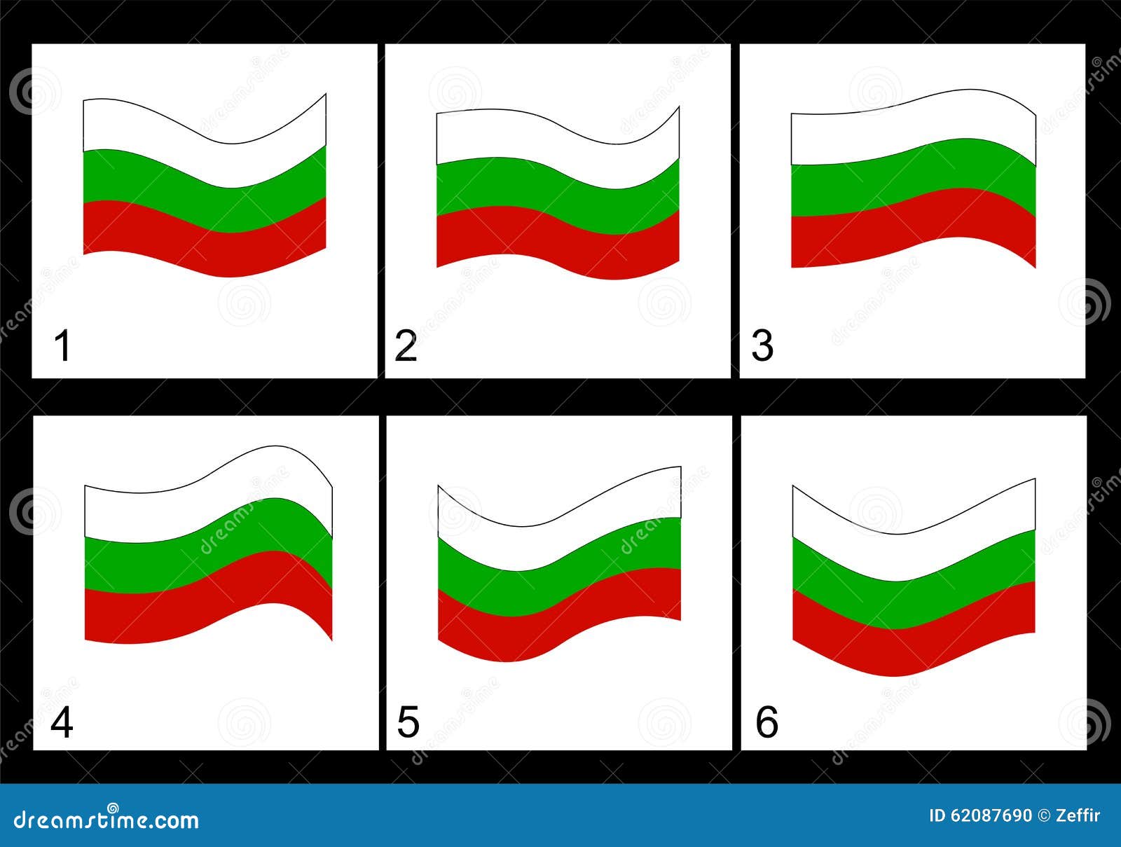 Animation Bulgarian flag stock illustration. Illustration of bulgaria ...