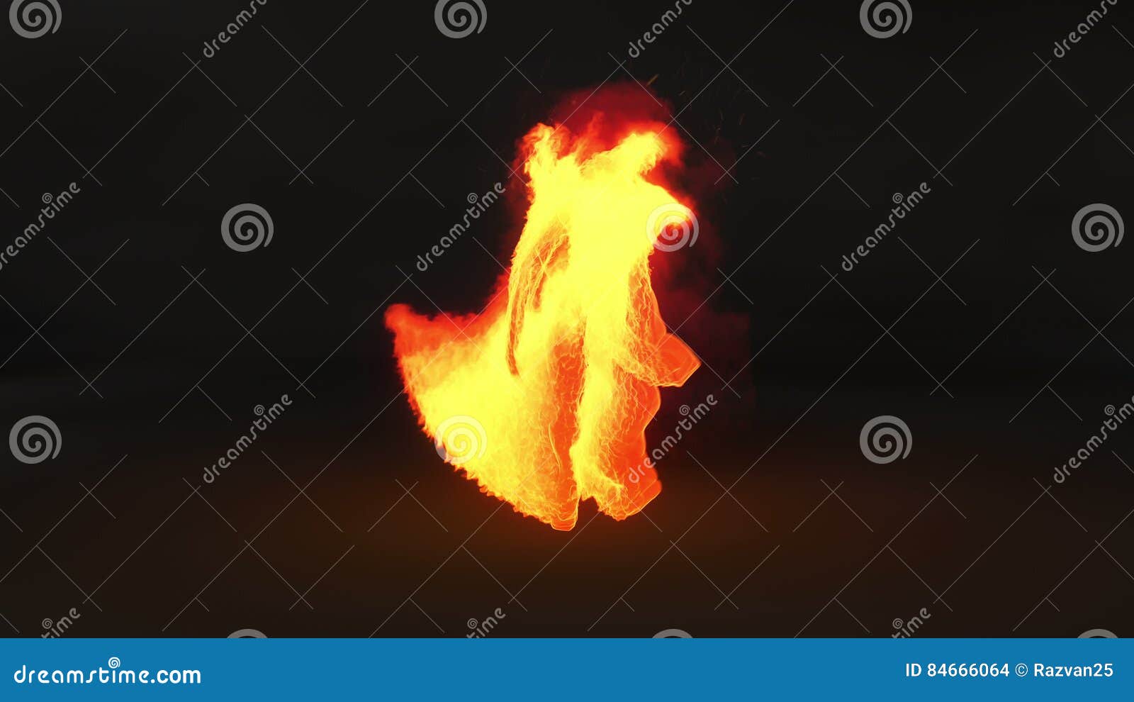 Animation of a Burning Man Dancing Stock Footage - Video of divine ...