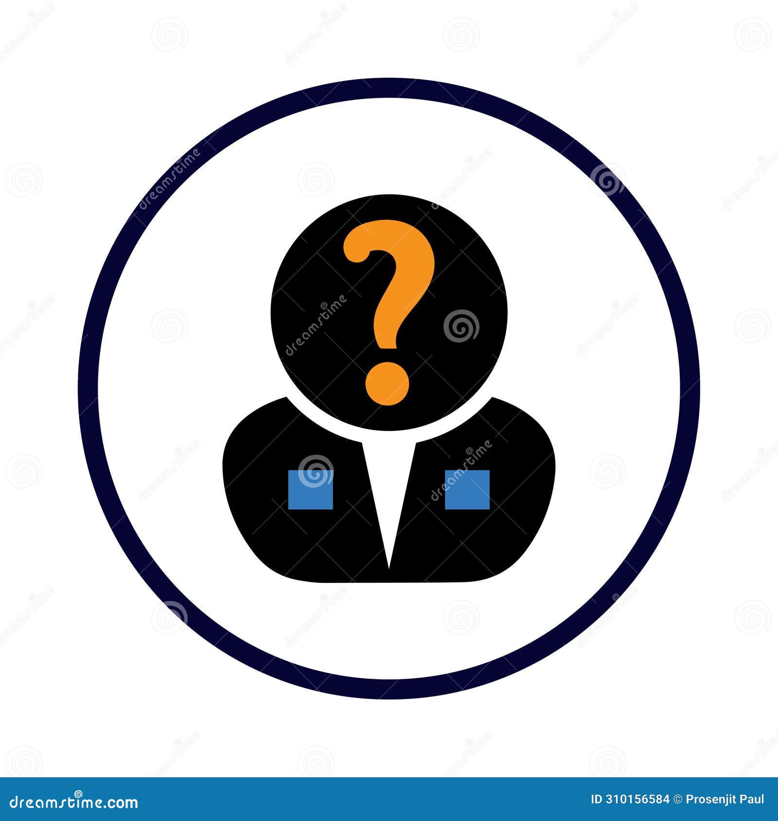Animation, Cartoon, Asking, Question Mark, Character Icon Stock Vector ...