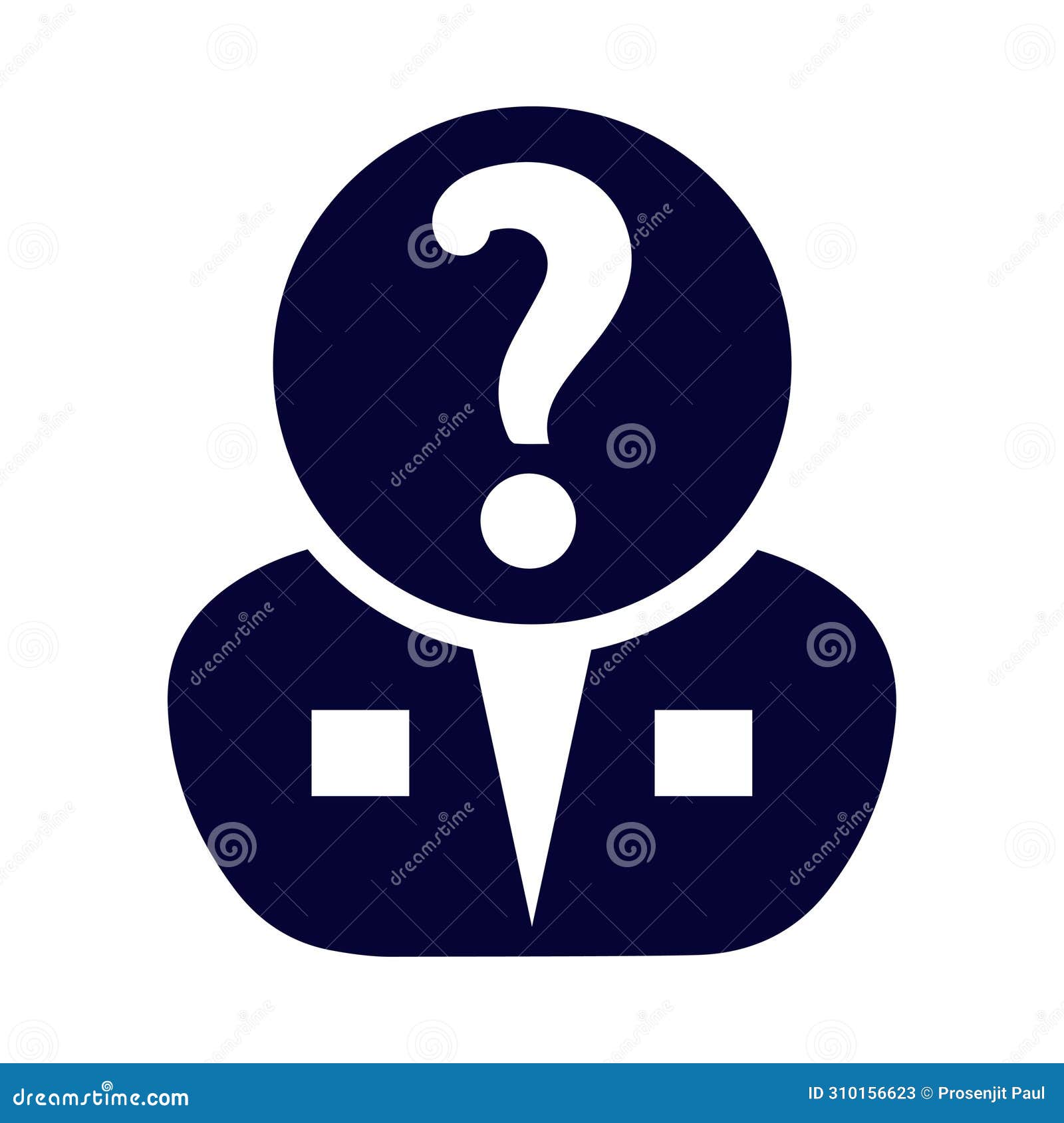 Animation, Cartoon, Asking, Question Mark, Character Icon Stock Vector ...