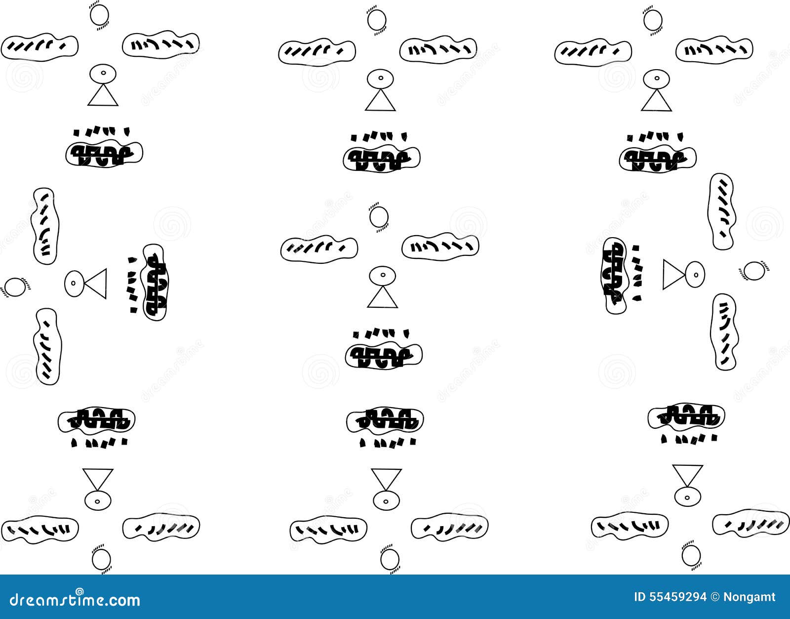 Animation Cartoon Face Shape Stock Illustration - Illustration of toon ...
