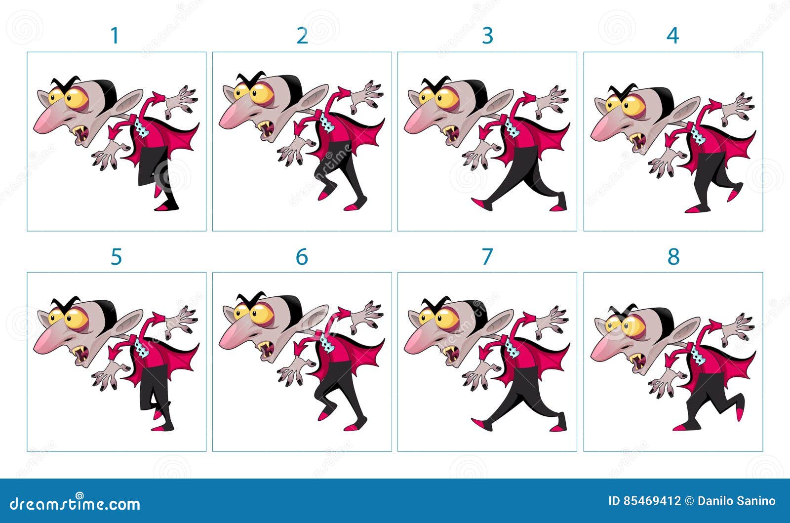 Cartoon Vampire. Vector Illustration With Simple Gradients ...