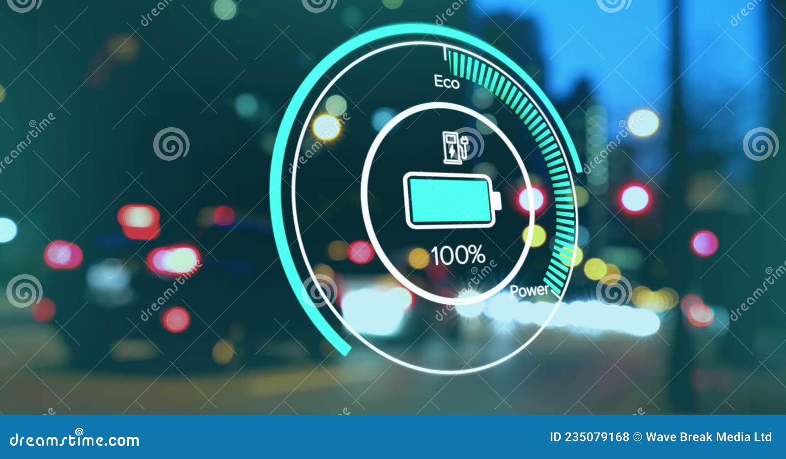 No People Animation Changing Charge Status Data Electric Vehicle ...