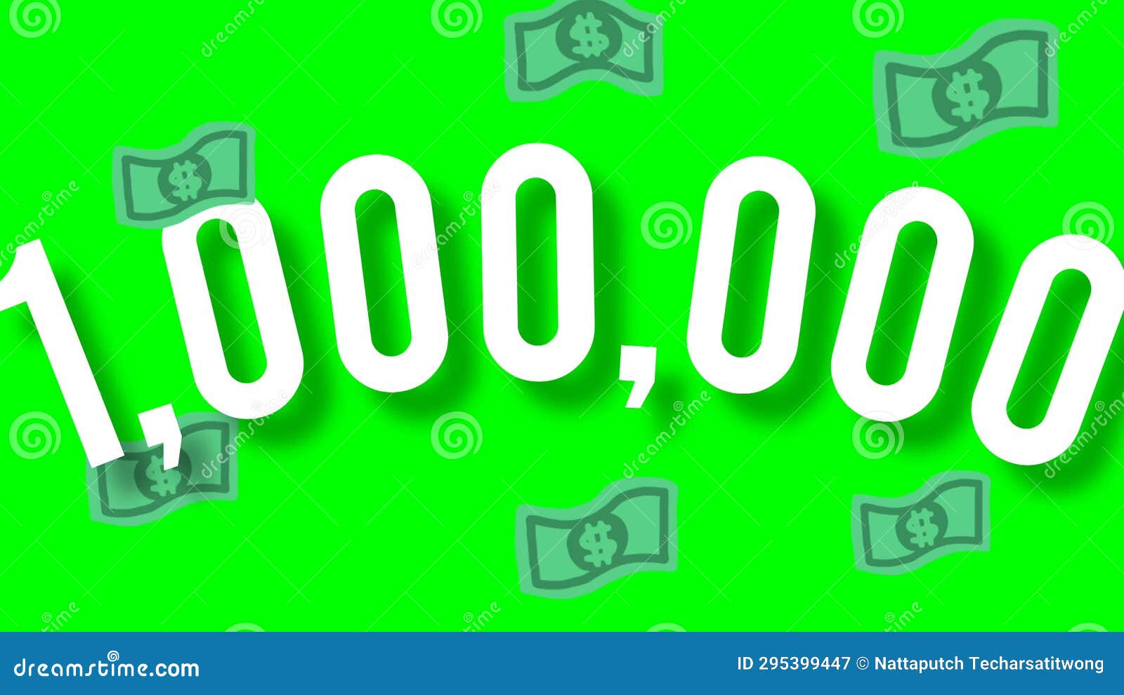 Animation 1,000,000 on Chroma Key Background Stock Video - Video of ...