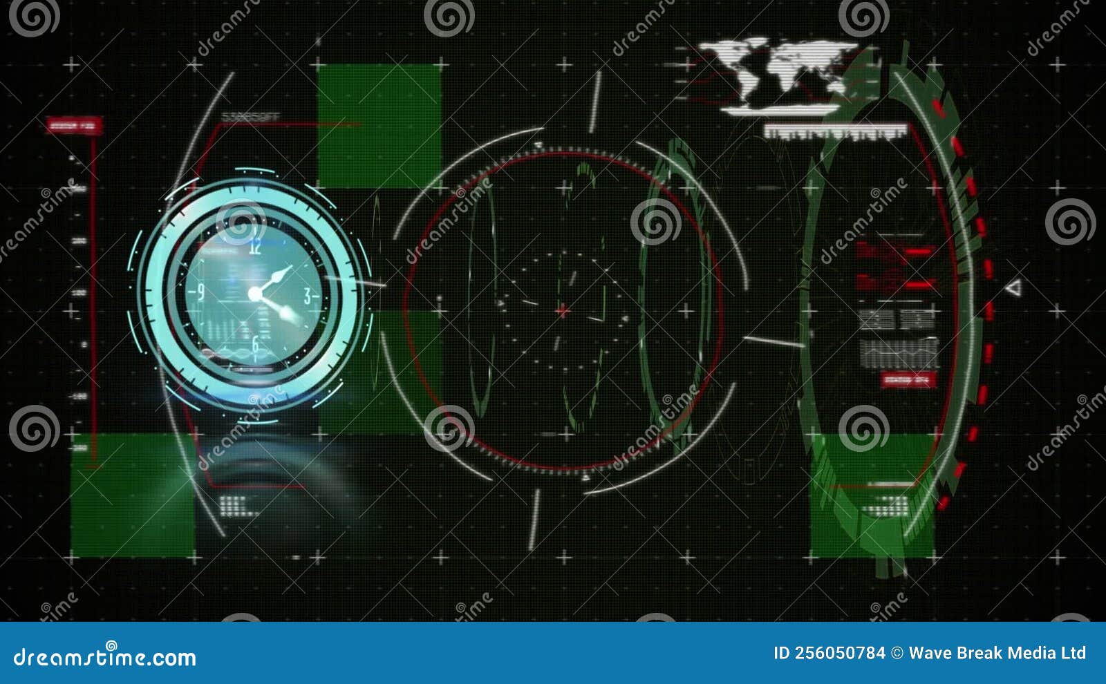 Animation of Clock Ticking Over Scope and Data Processing on Grid Stock ... Animation of Clock Ticking Over Scope and Data Processing on Grid Stock ...