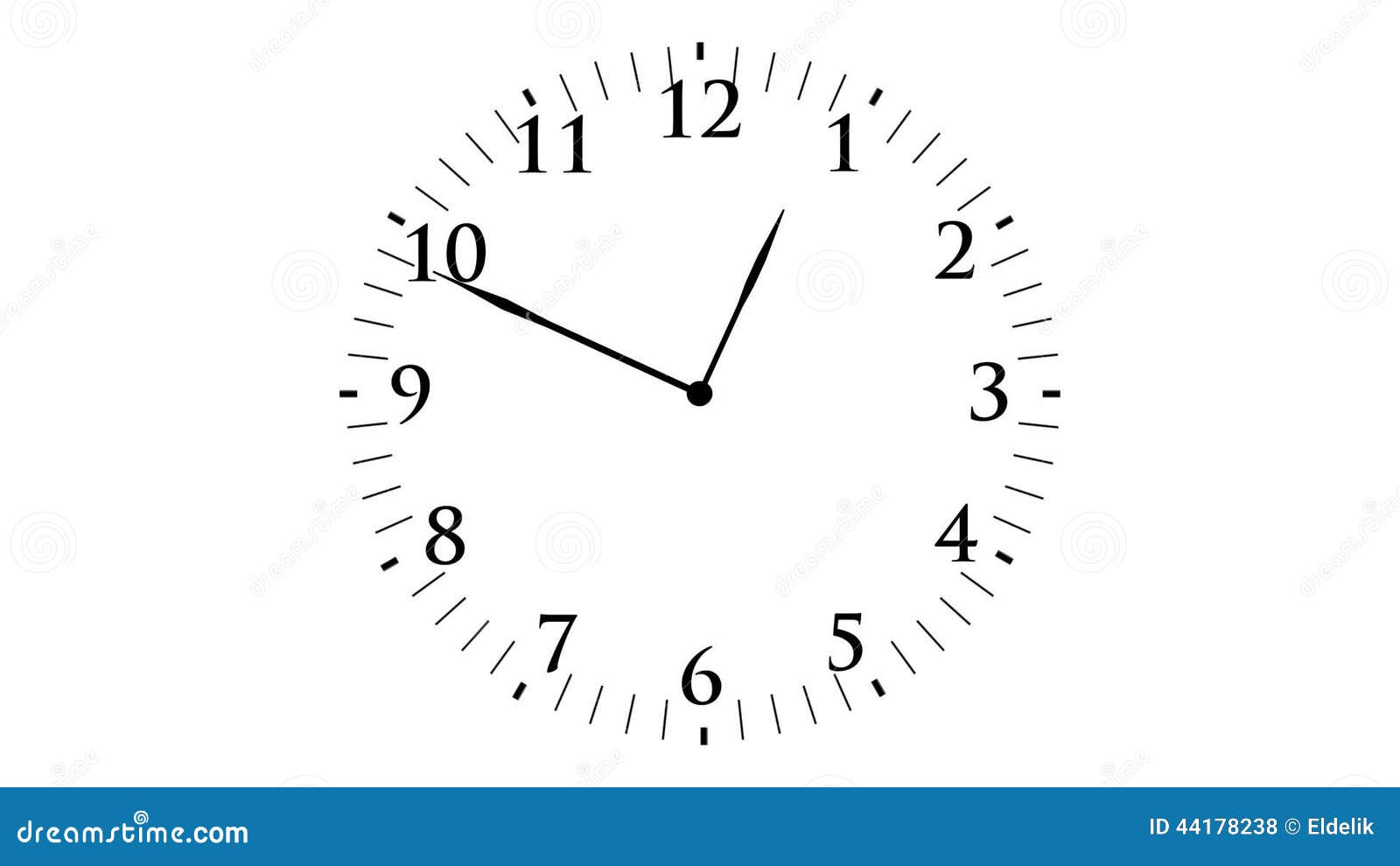 Animation, Clock Time with Seconds, White Background, HD Stock Footage ...