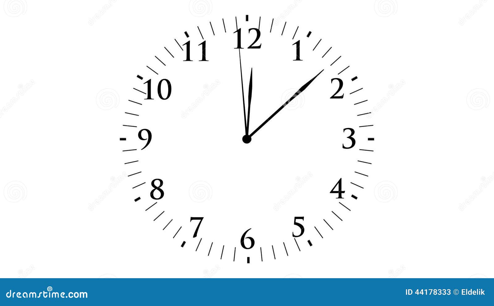 Animation, Clock Time without Seconds, White Background, HD Stock Video ...