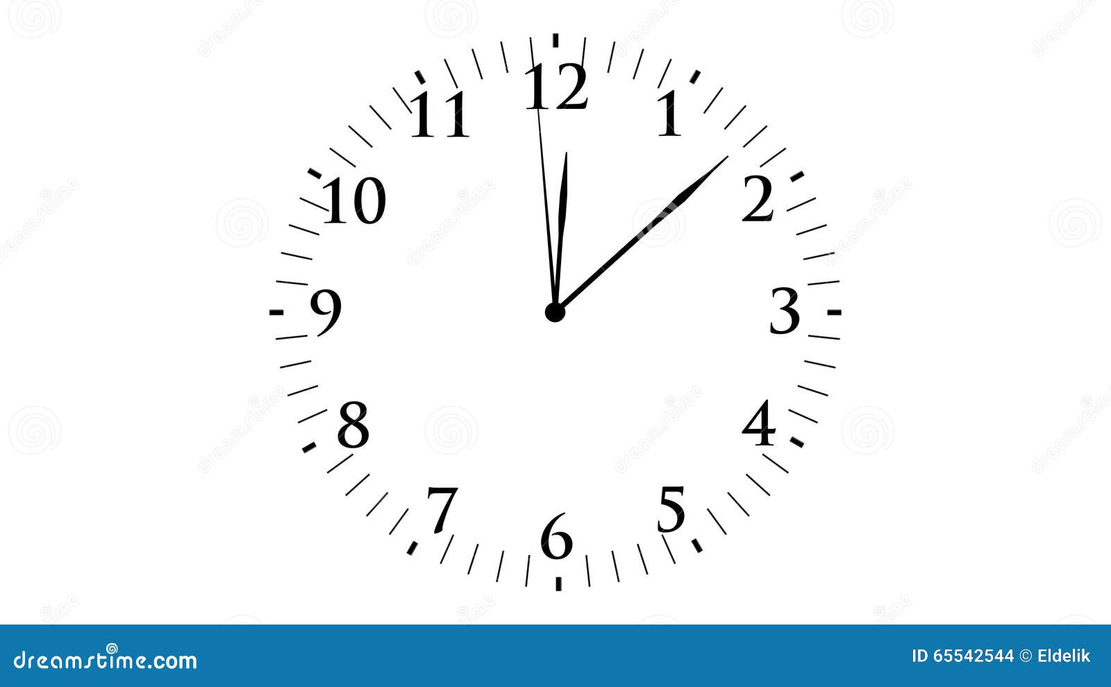 Animation, Clock Time without Seconds, White Background, 4K Stock ...