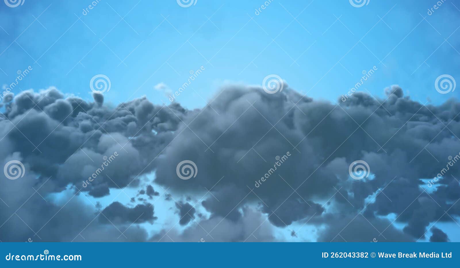 Animation of Clouds on Blue Background Stock Footage - Video of cloud ...