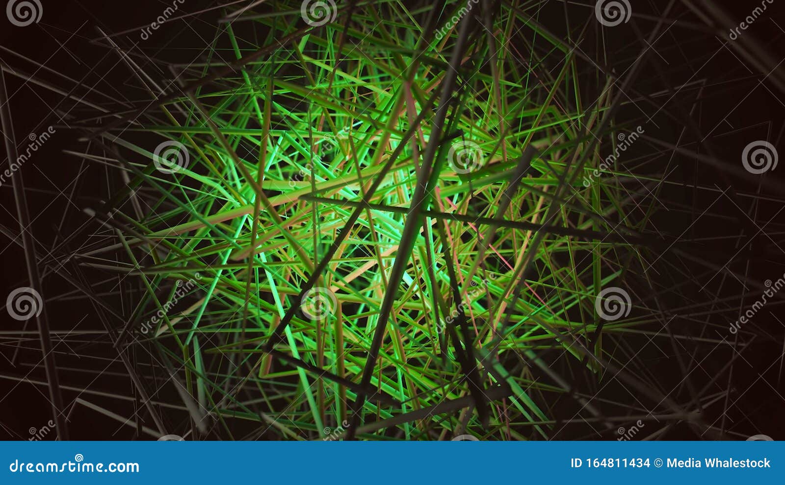 Animation of Colored Tangled Threads on a Black Background. Animation ...