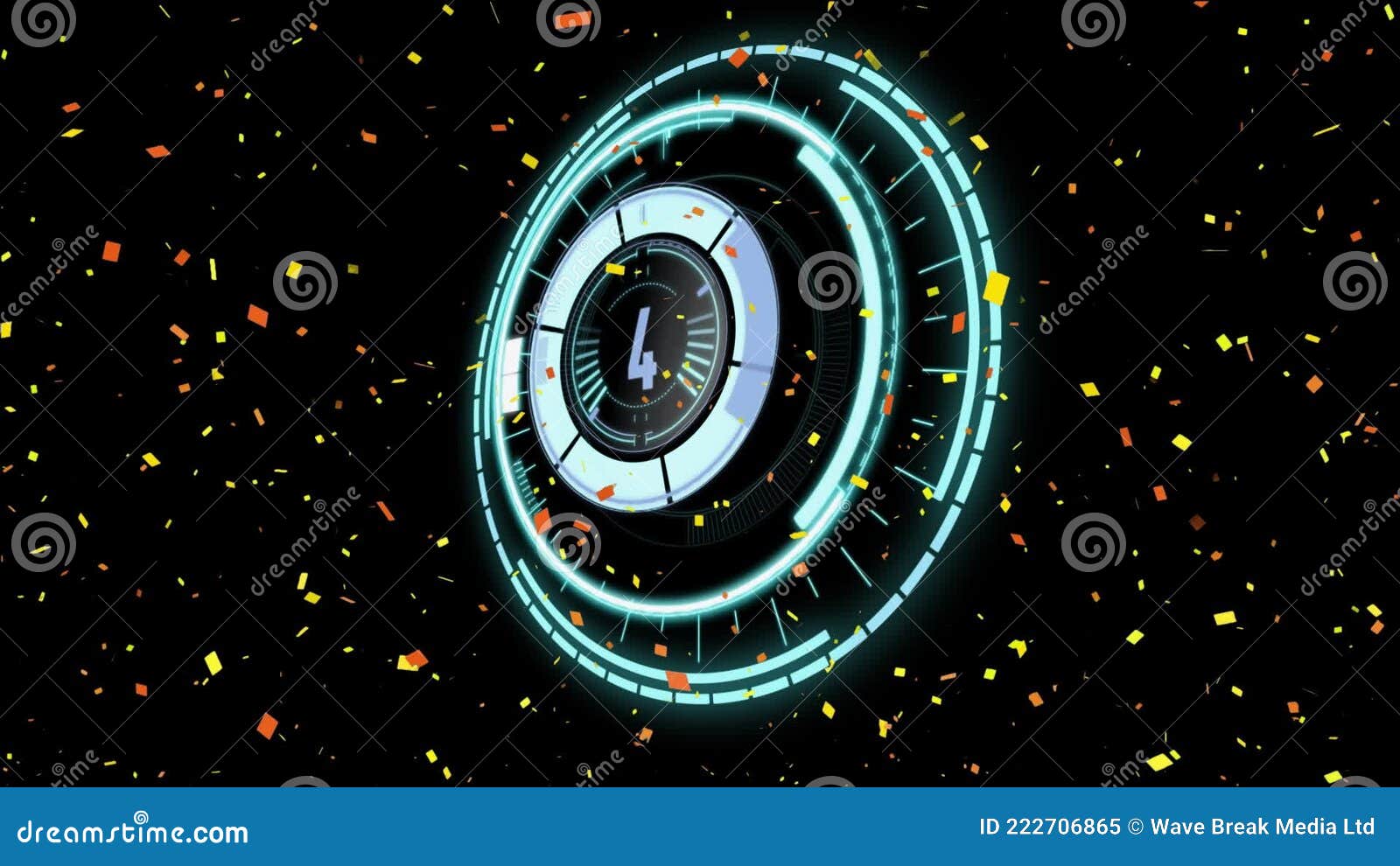 Animation of Combination Safe Lock Turning, with Confetti Falling on ...