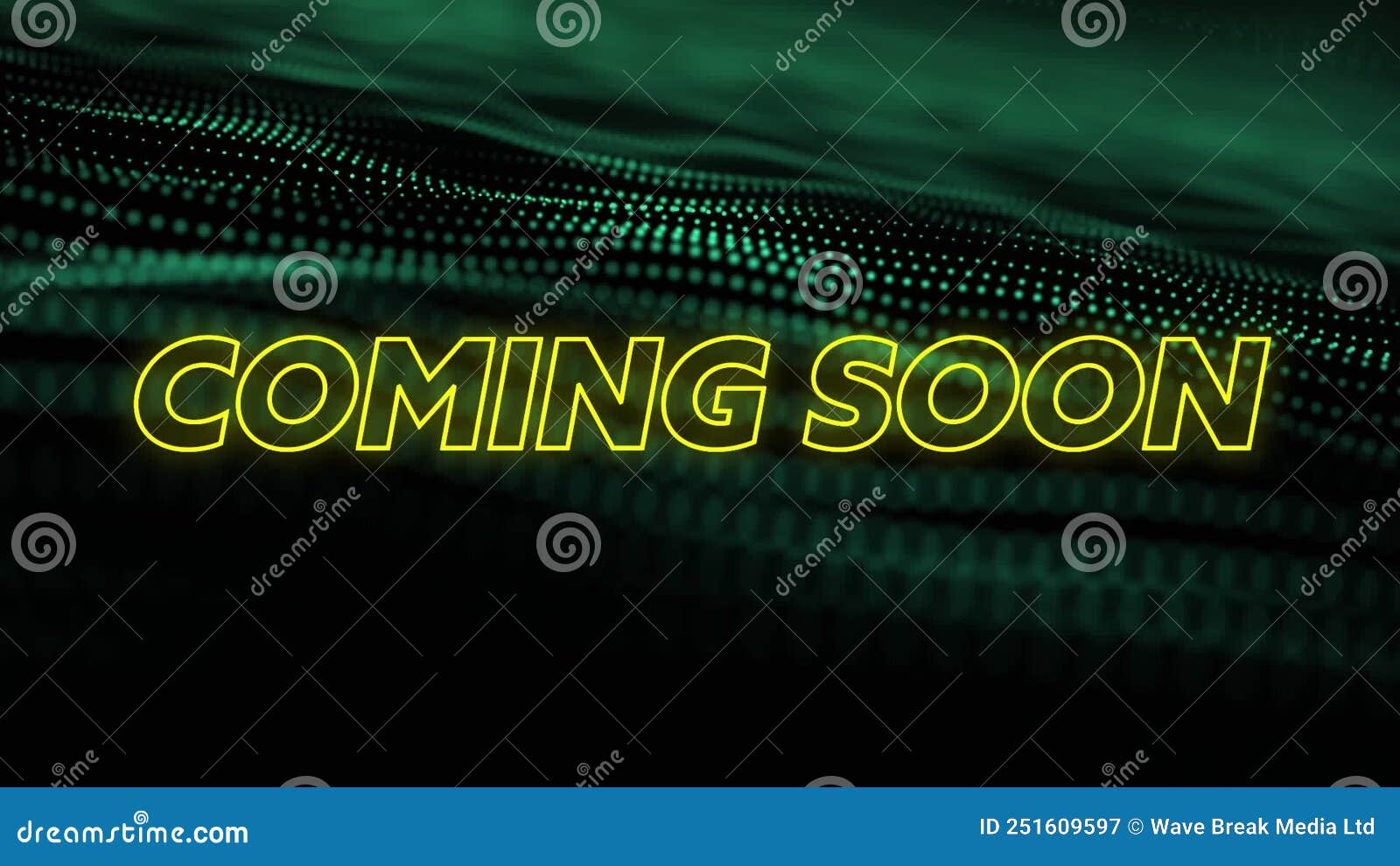 Animation of Coming Soon Text and Spots Over Black Background Stock ...
