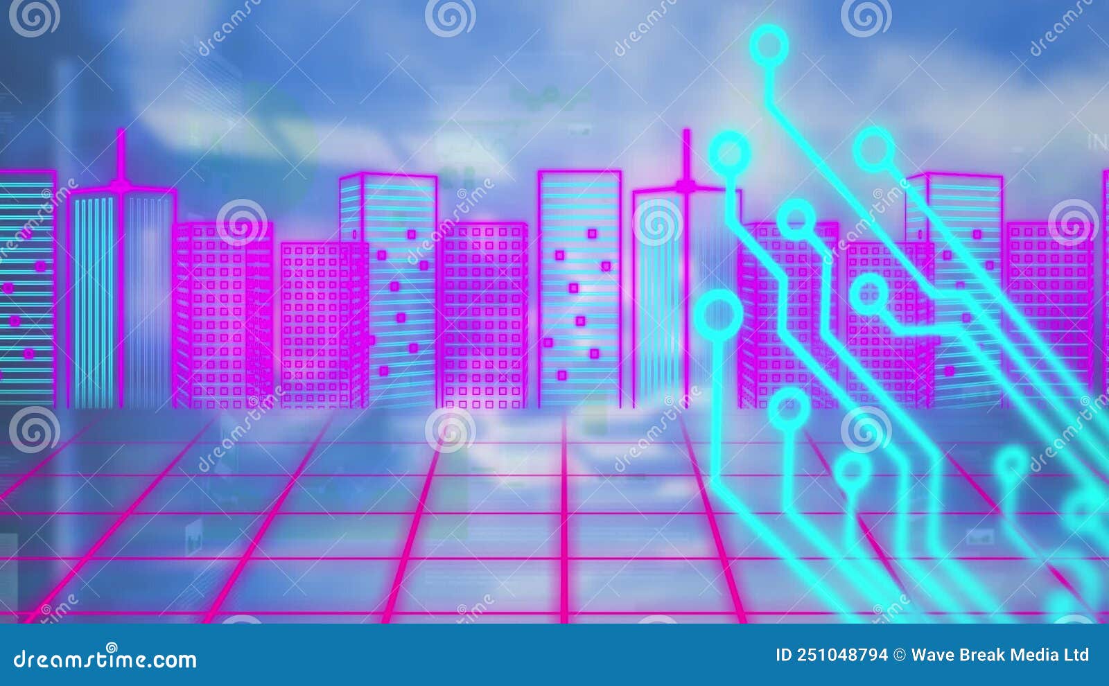 Animation of Computer Circuit Board Over Grid Stock Footage - Video of ...