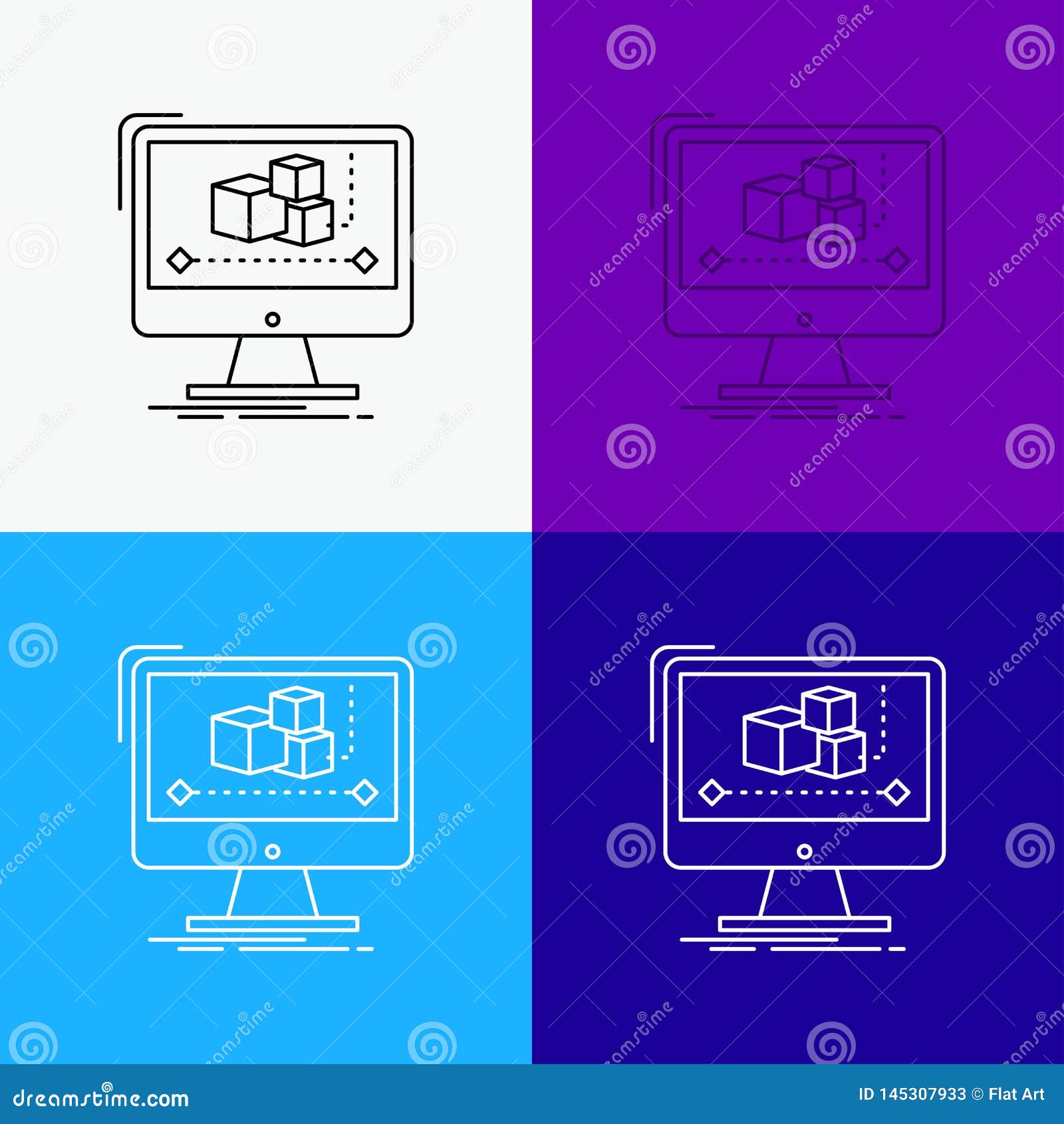 Animation, Computer, Editor, Monitor, Software Icon Over Various ...