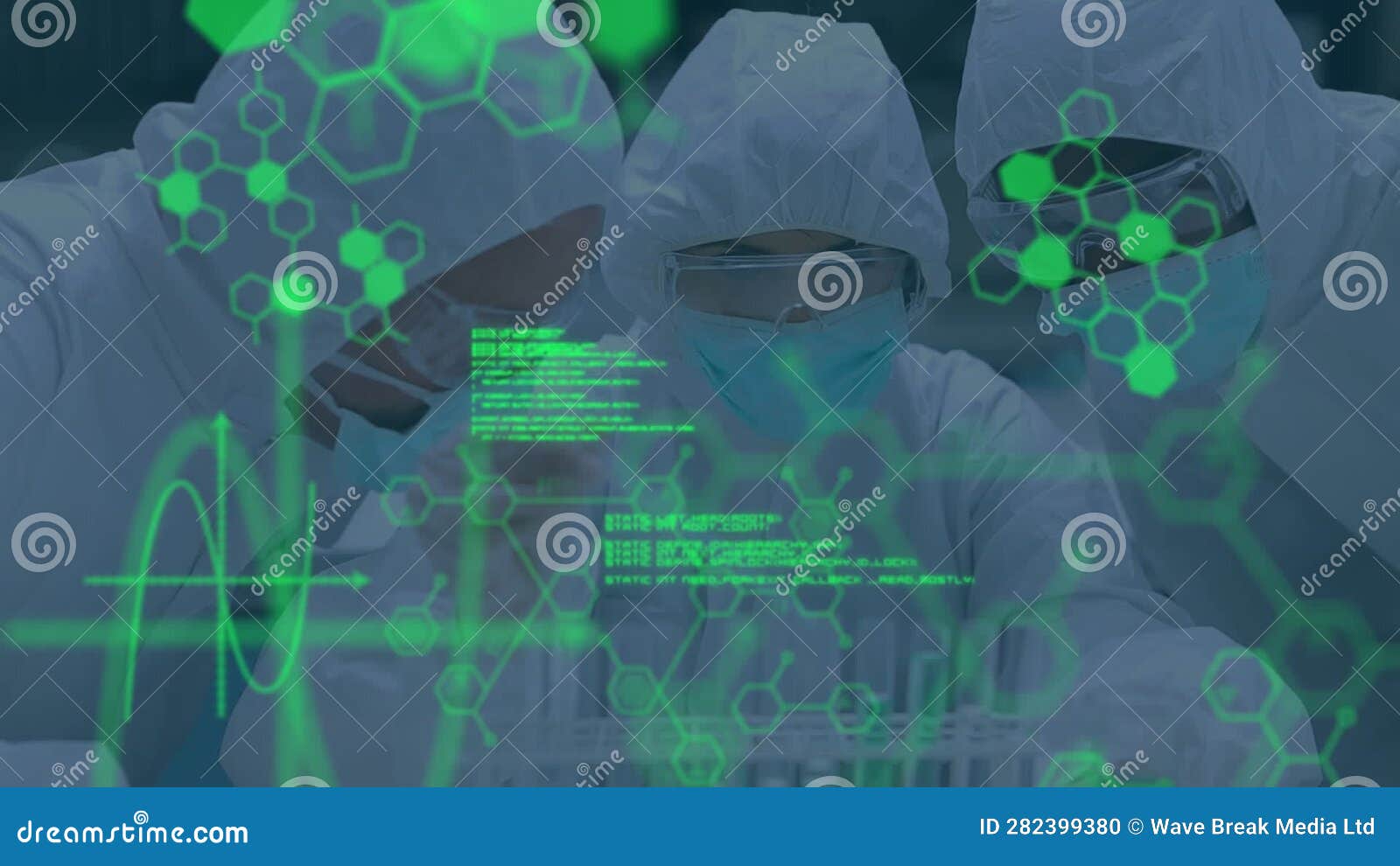 Animation of Computer Language, Diverse Scientists with Safety Gear ...