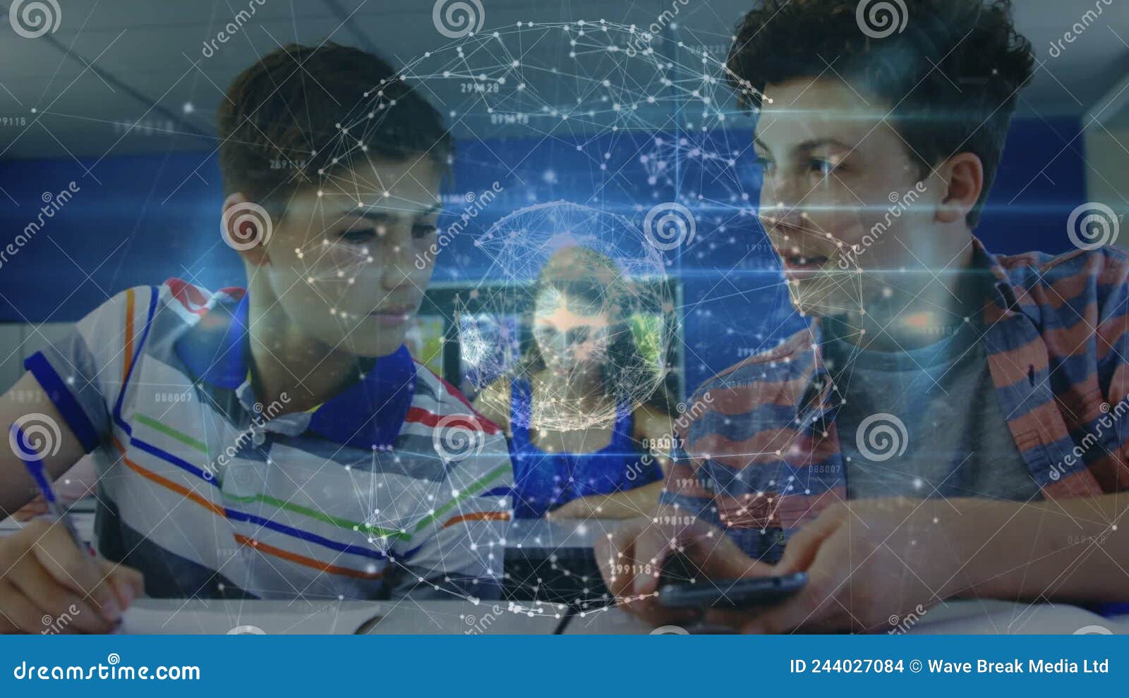 Three People Child Boy Male Caucasian Teenager Girl Female People ...