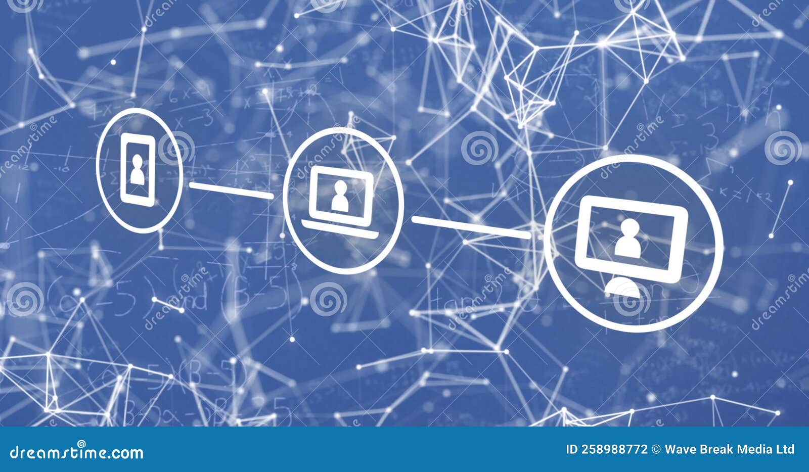 Animation of Connections with Icons, Constellations and Math Formulas ...