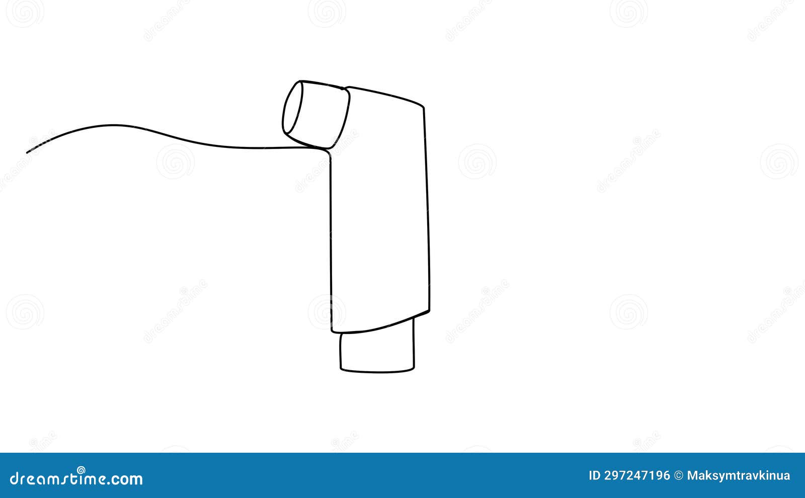 Animation of a Continuous Drawing of Inhaler with One Line. Stock ...