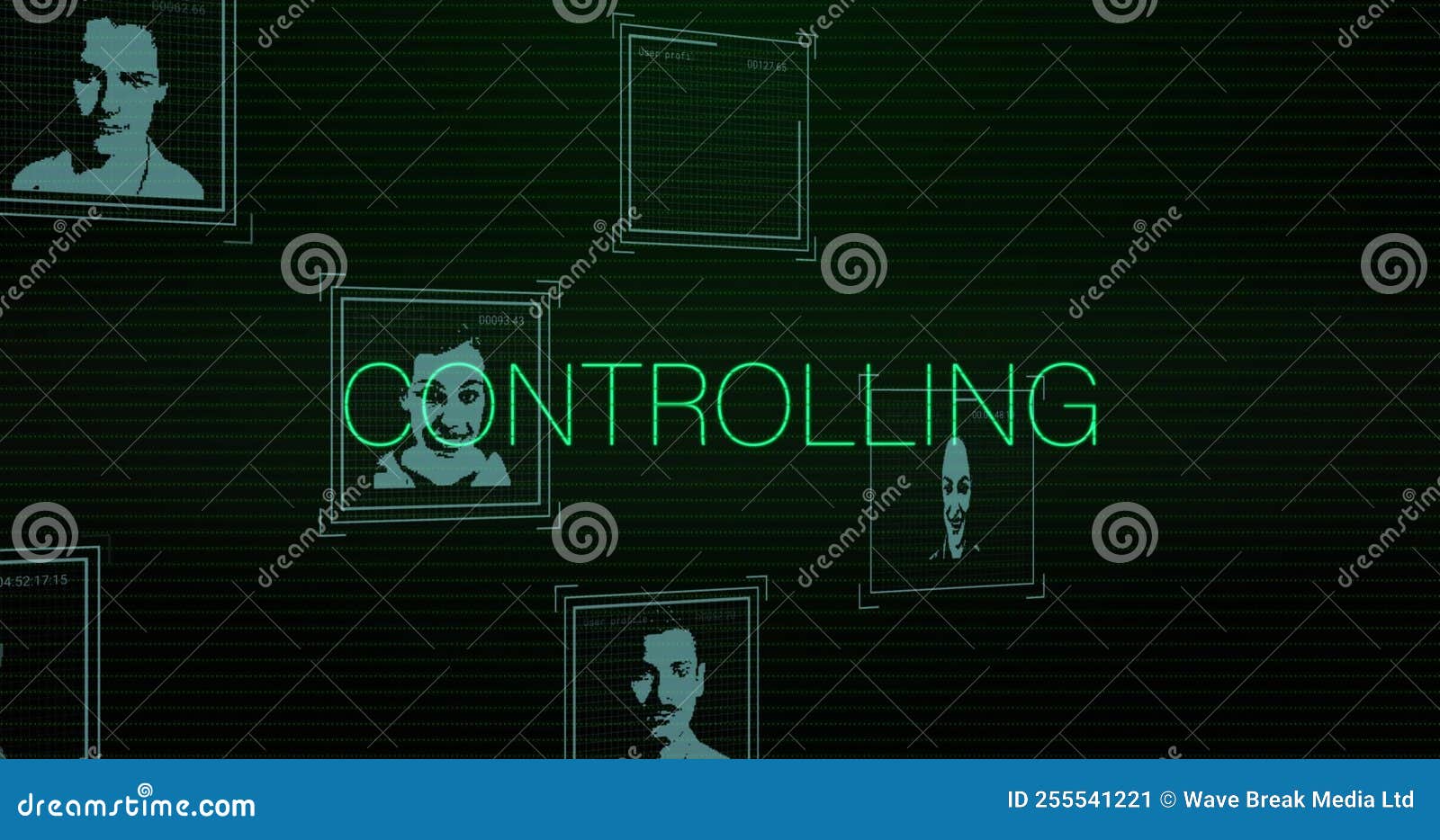 Animation of Controlling Text Over People Icons and Data Processing ...