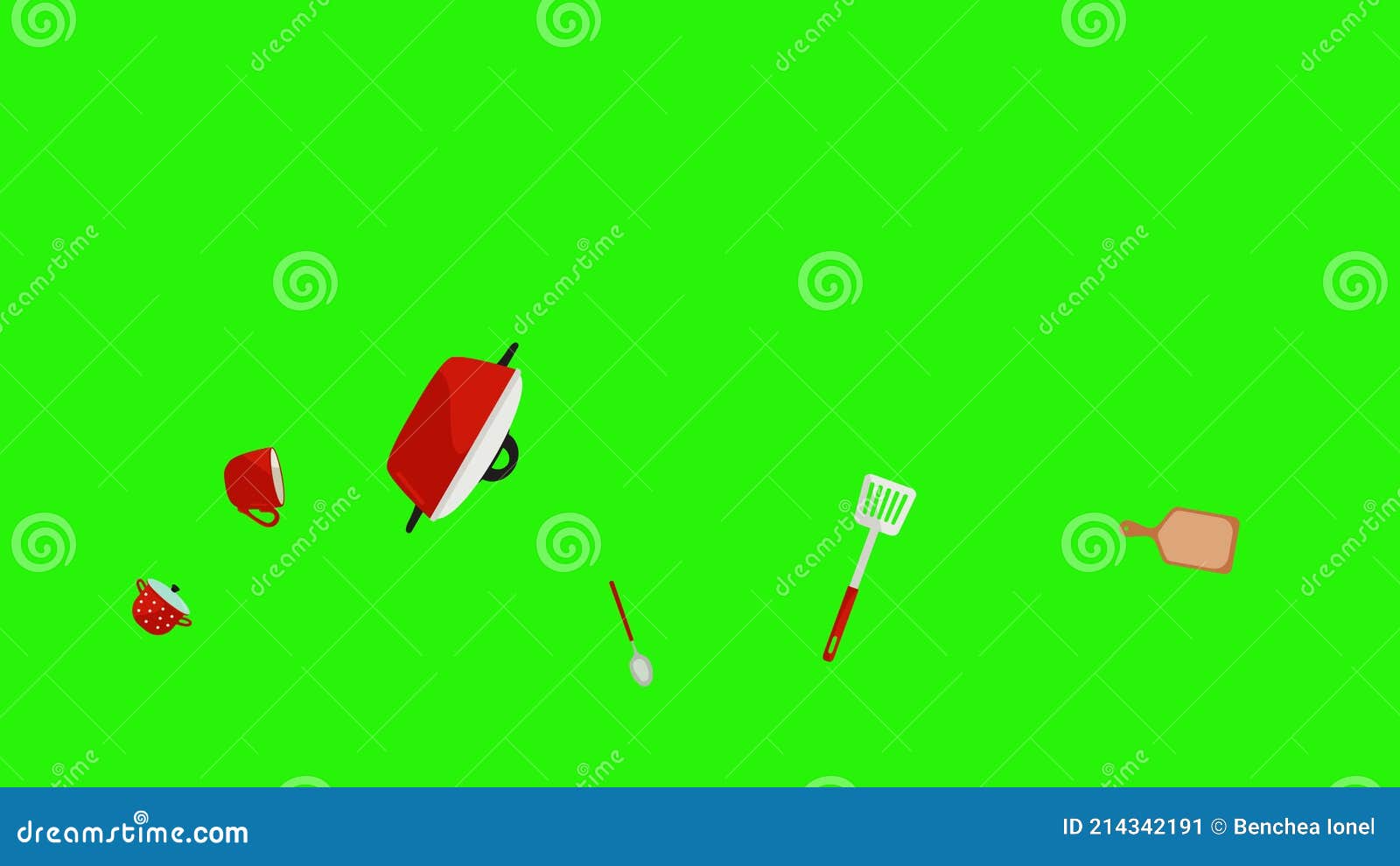Animation of Cooking Tools, Green Screen , Chroma Key Graphic Source ...