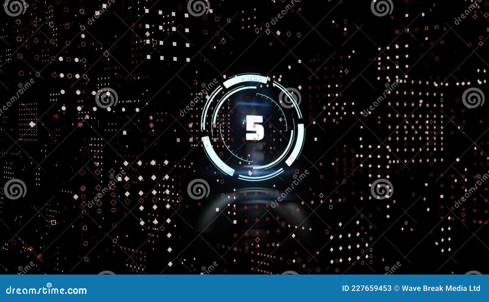 Animation of Countdown and Rows of White Dots Stock Video - Video of ...